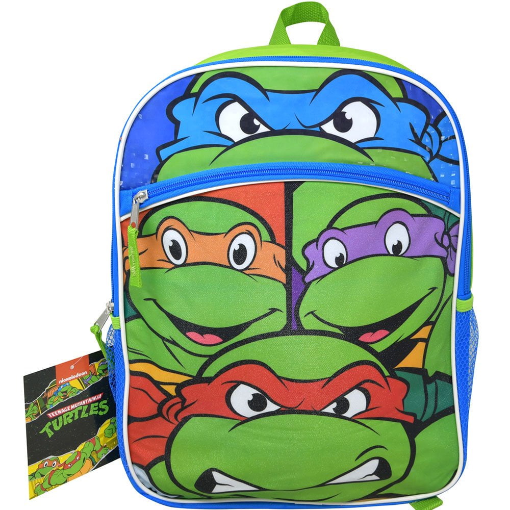 "TMNT Teenage Mutant Ninja Turtles Kids 16"" School Backpack with 1 ...
