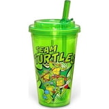 TMNT 16oz Plastic Flip Straw Cold Cup - Walmart.com