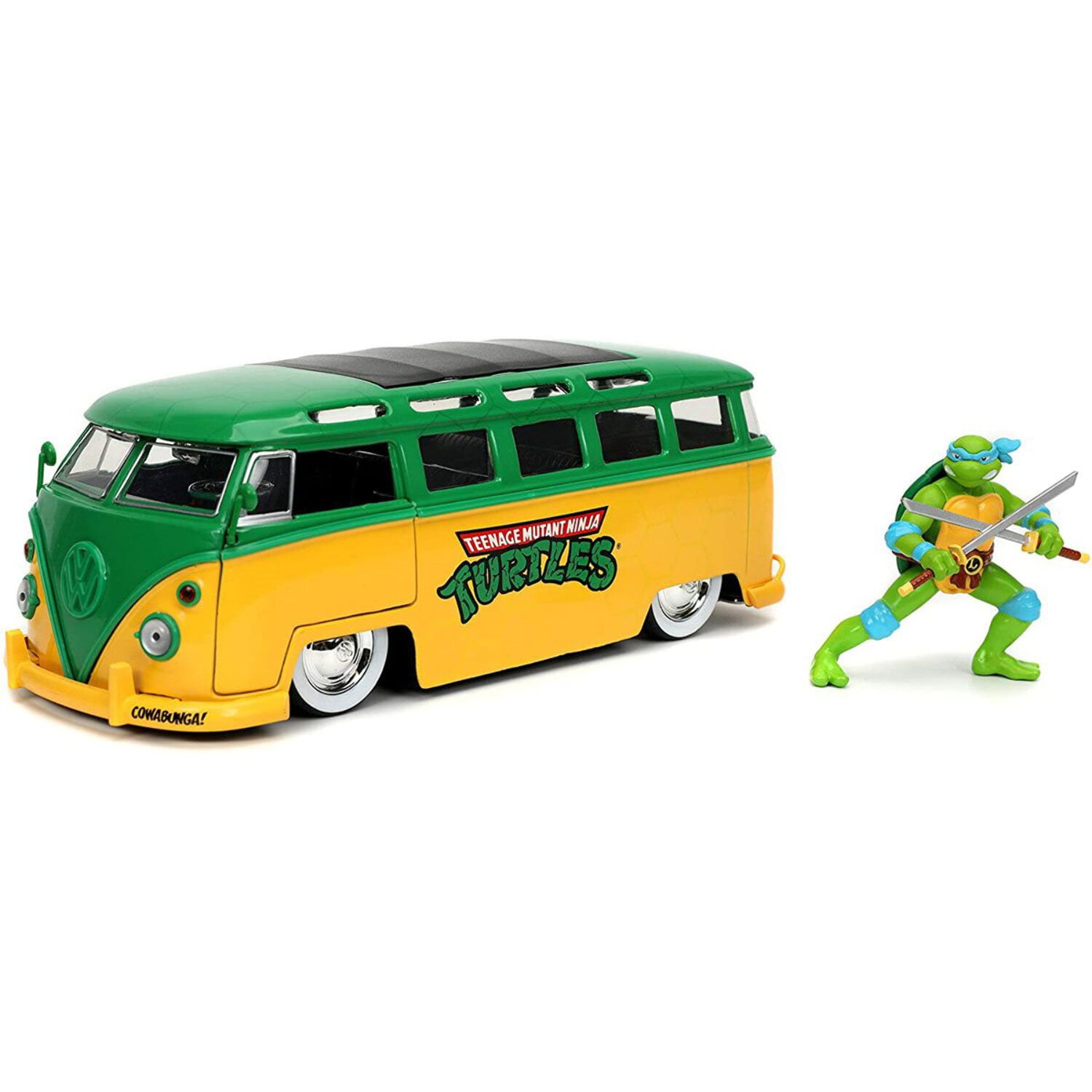 "TMNT Model Die-cast 1962 Volkswagen Bus with 2.75"" Leonardo Figure ...
