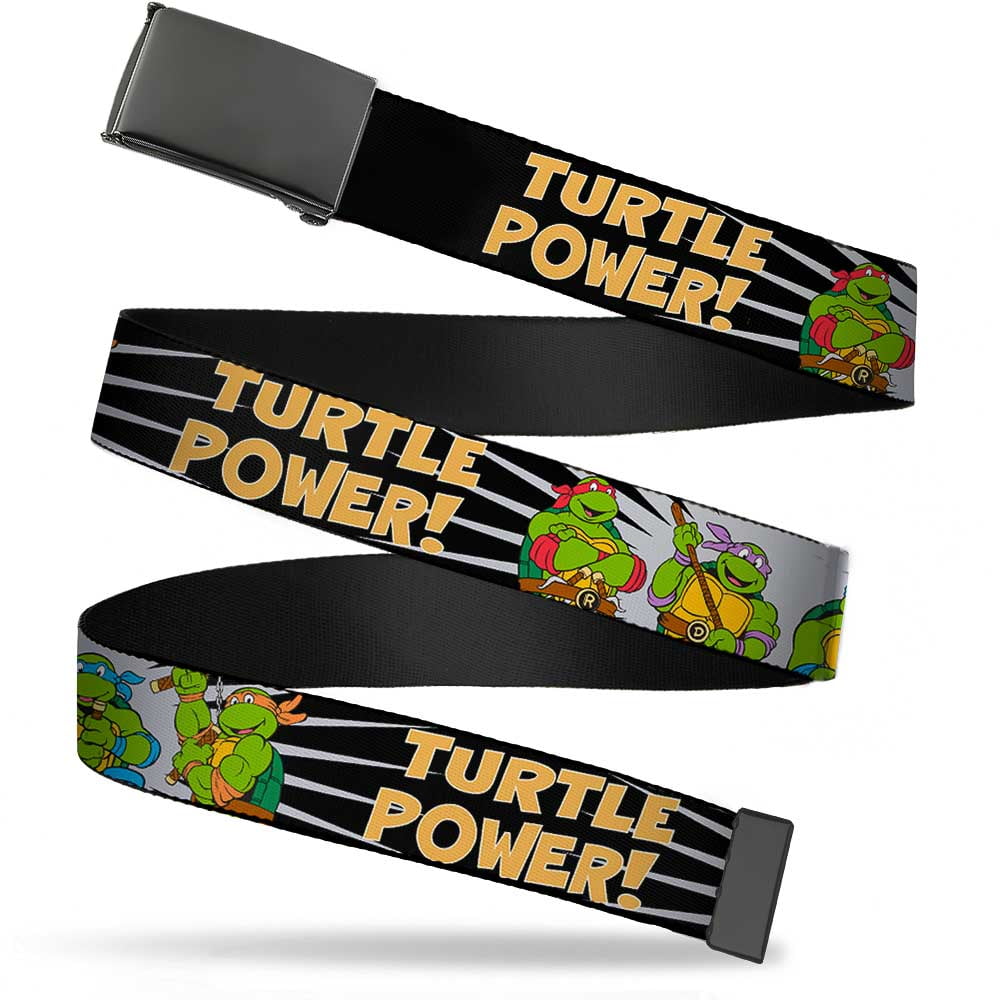TMNT Animated Series Cartoon TV Series Turtle Power Web Belt - Walmart.com