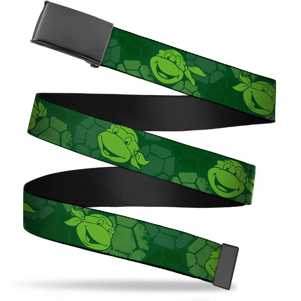 Nickelodeon Belt, Flip Web Belt Ninja Turtles Turtle Faces Greens, 1.5 ...