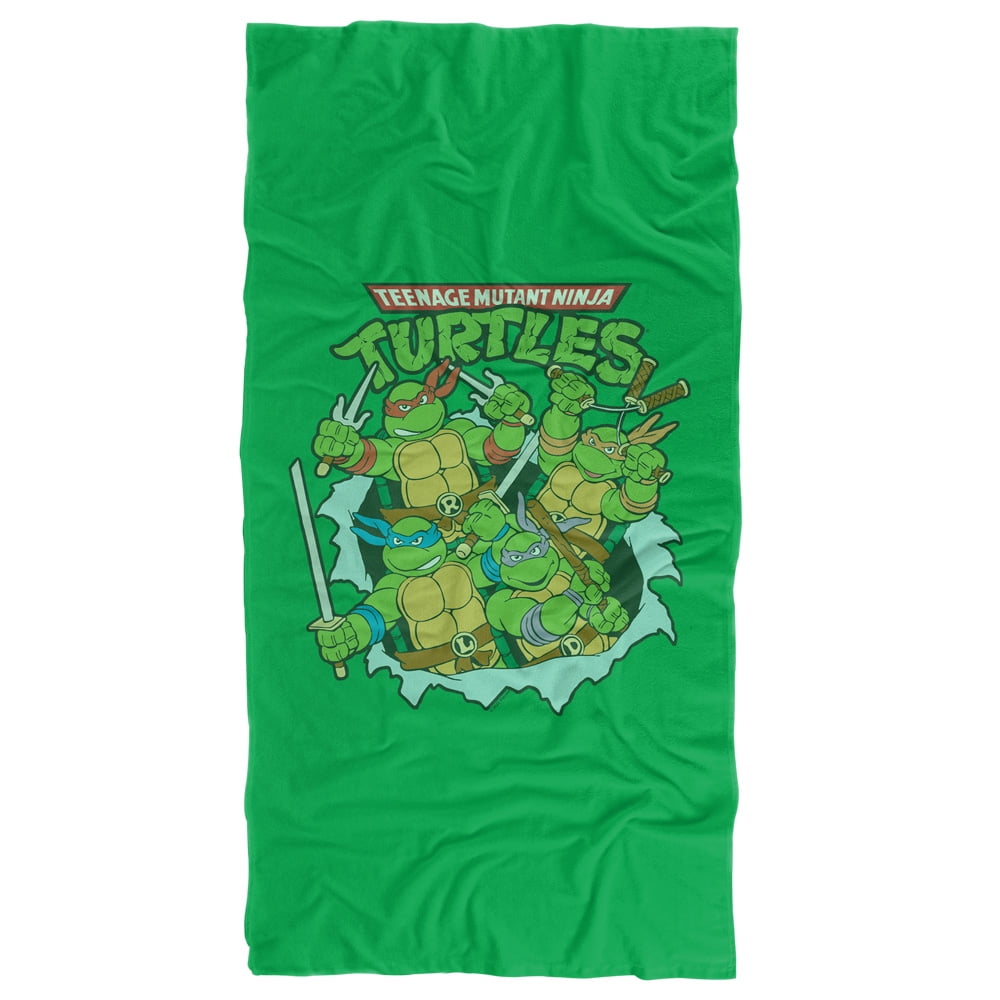 TMNT Beach Towel, 30"x60", TMNT Group Retro Beach Towel - Walmart.com