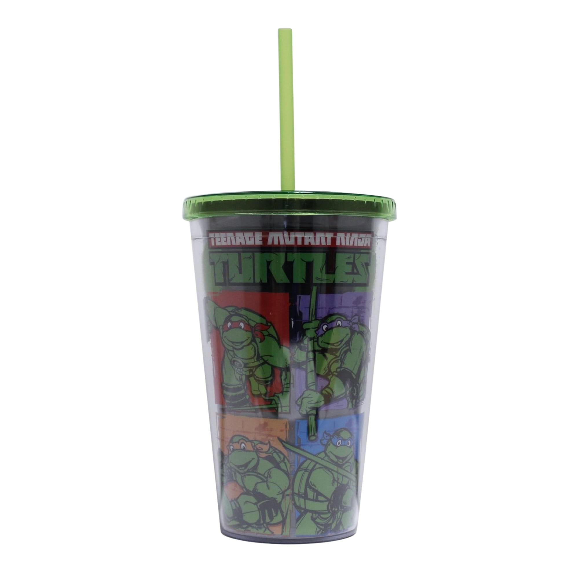 TMNT Black Belts 16oz Plastic Cold Cup with Lid and Straw - Walmart.com