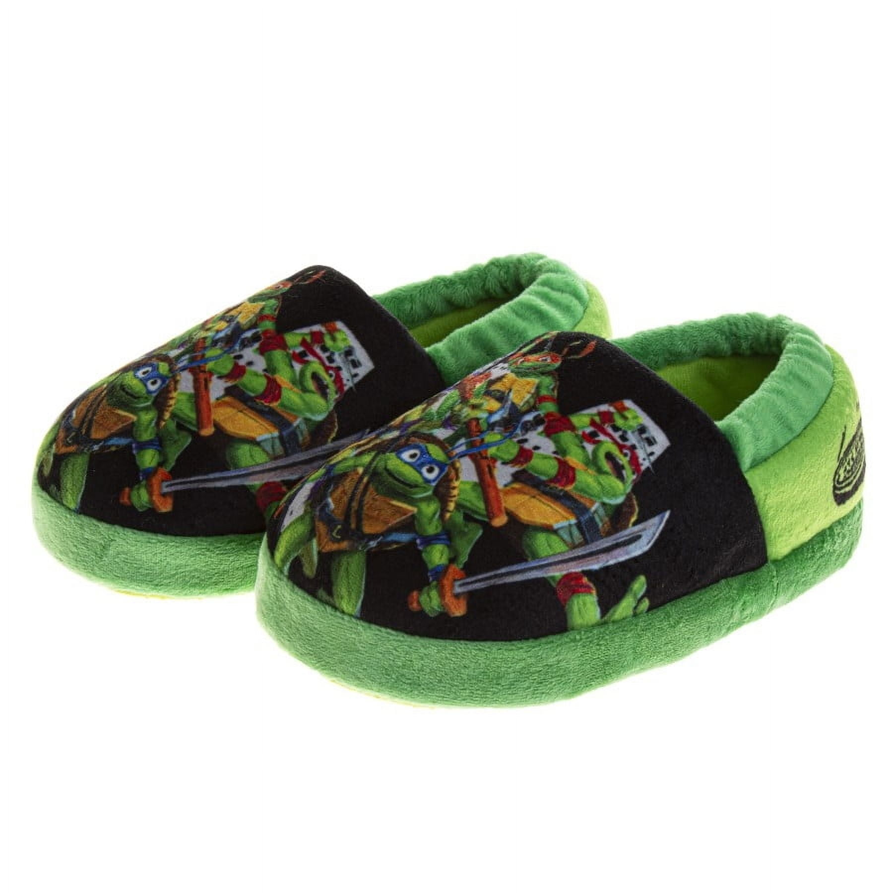 TMNT Boys' Dual Sizes Slippers (Toddler/Little Kids) - Black/Gray, 7-8 ...