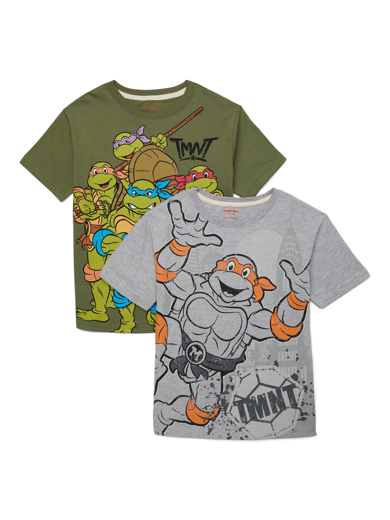 Teenage Mutant Ninja Turtles Boys Short-Sleeve Graphic Tees, 2-Pack, Sizes 4-18 - Walmart.com