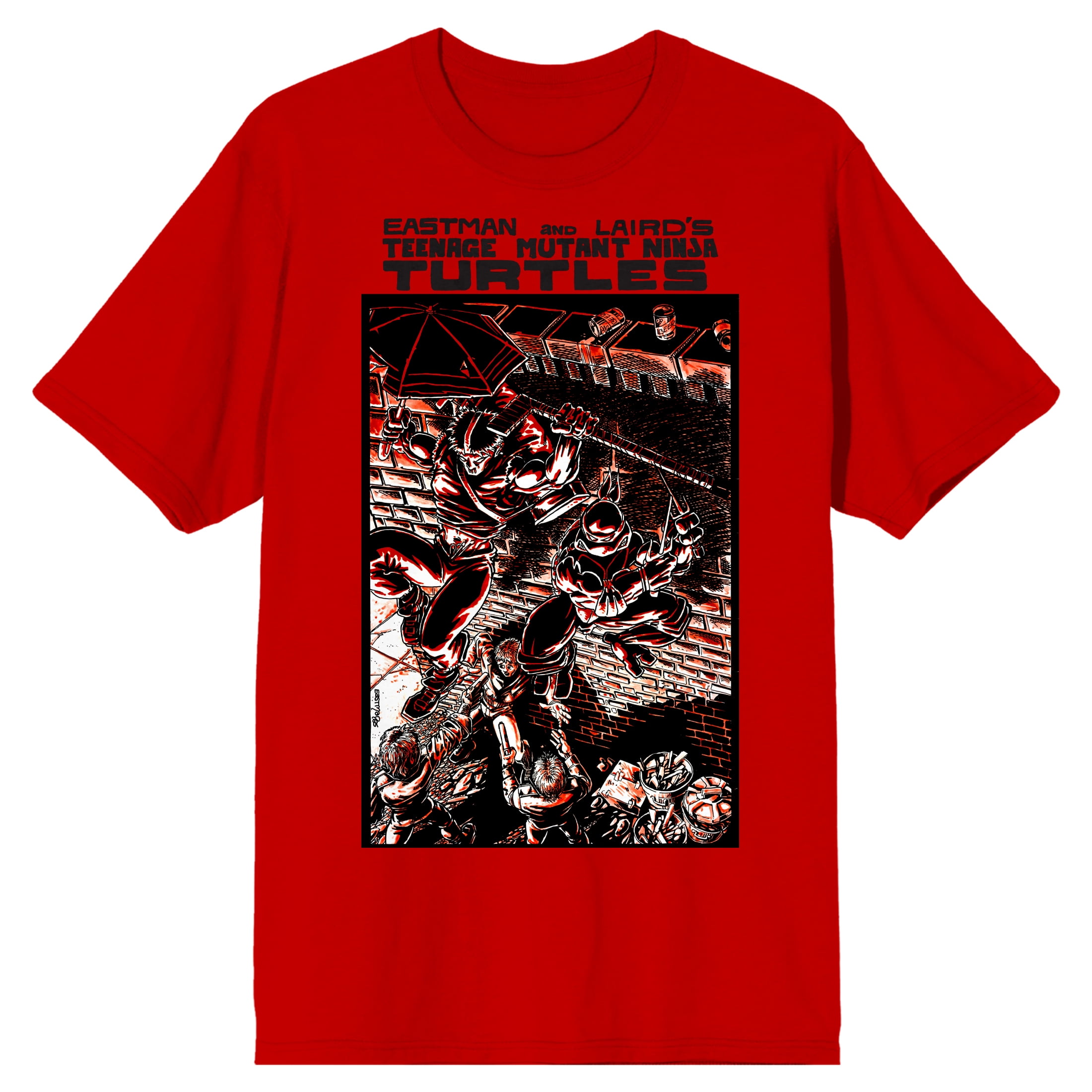 TMNT Comic Origins Casey Jones & Raphael Comic Art Crew Neck Short ...
