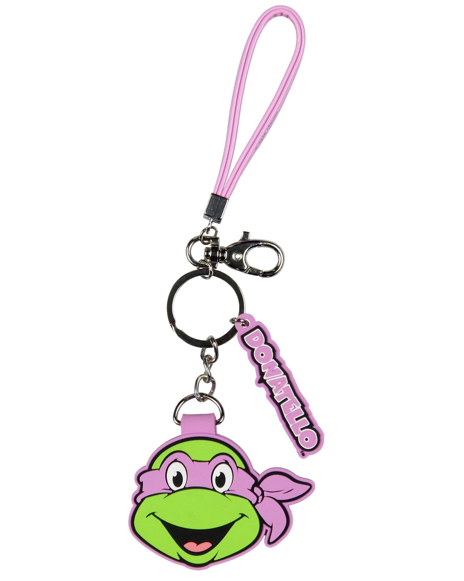 TMNT Donatello Rubber Character Design Air Tag Holder Keychain Wristlet ...