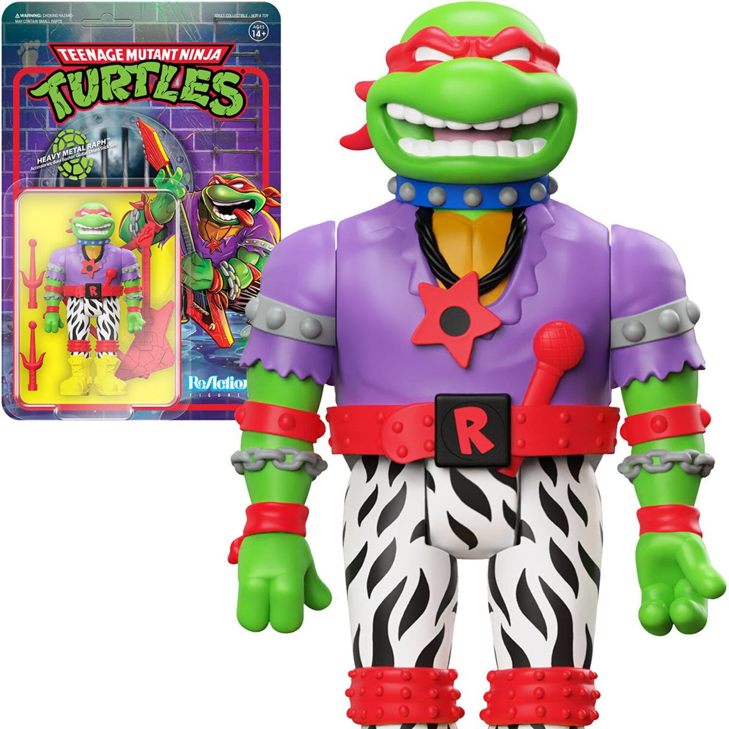 TMNT Heavy Metal Raph ReAction Figure - Walmart.com