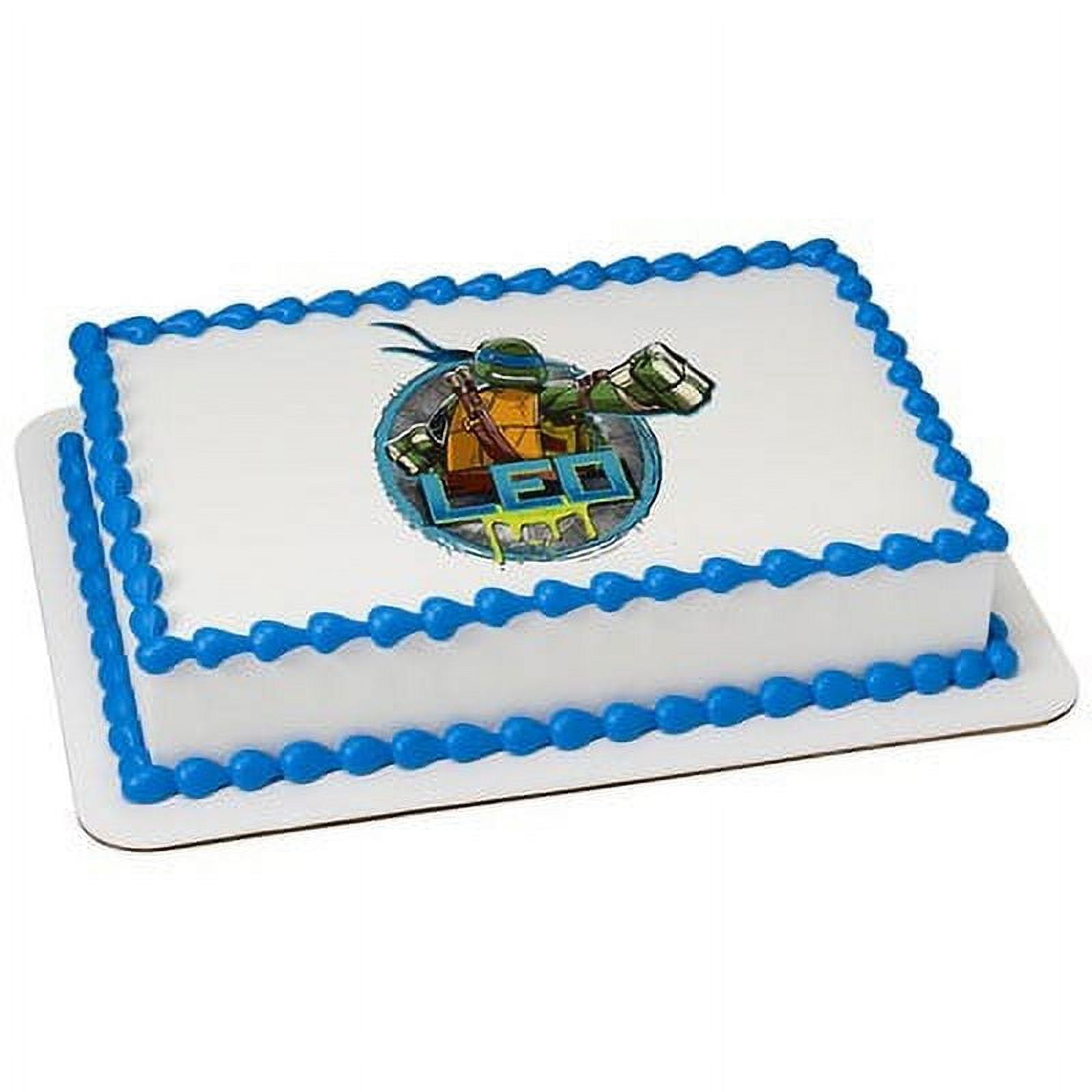 TMNT Leonardo Edible Cake Topper-8" Round - Walmart.com
