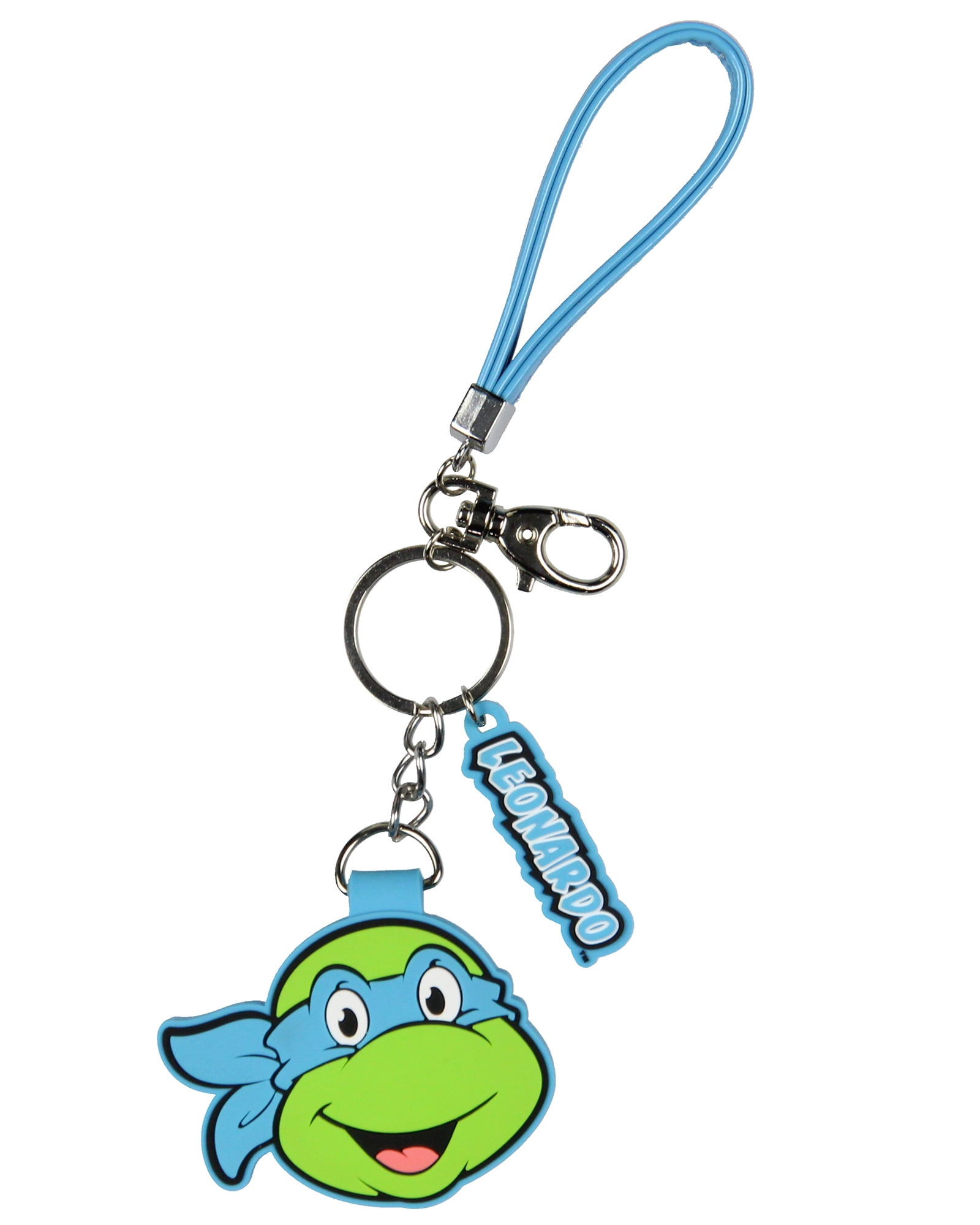 TMNT Leonardo Rubber Character Design Air Tag Holder Keychain Wristlet ...