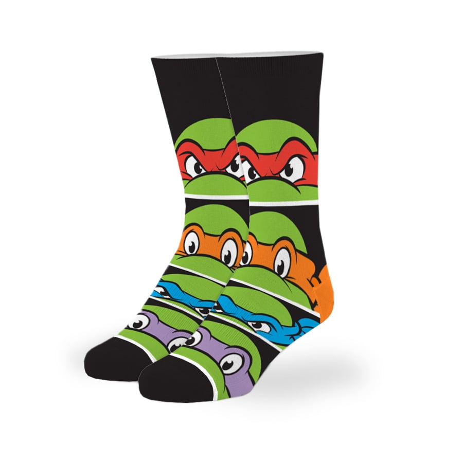 TMNT Masks Big Kids Crew Socks - Walmart.com