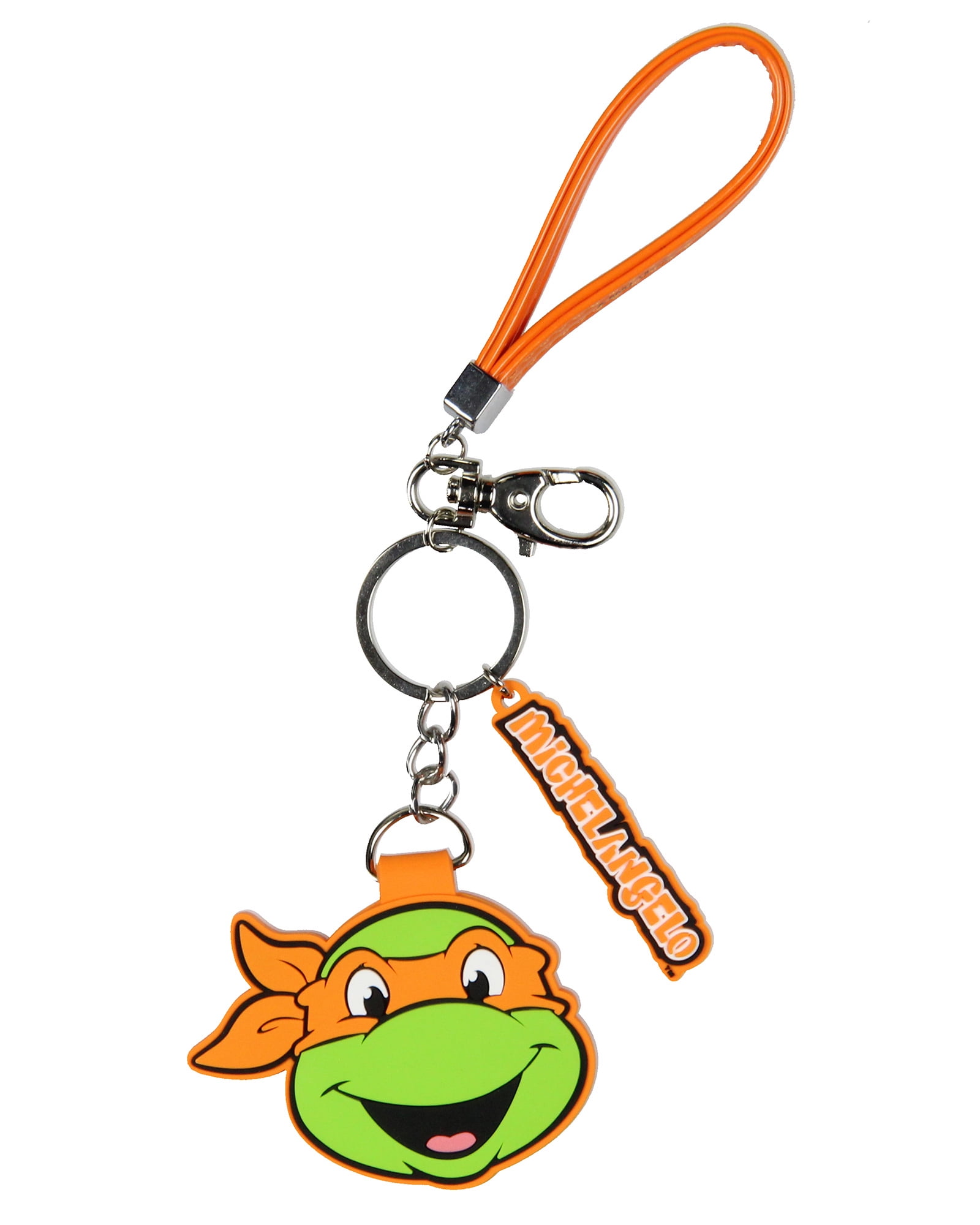 TMNT Michelangelo Rubber Character Design Air Tag Holder Keychain ...