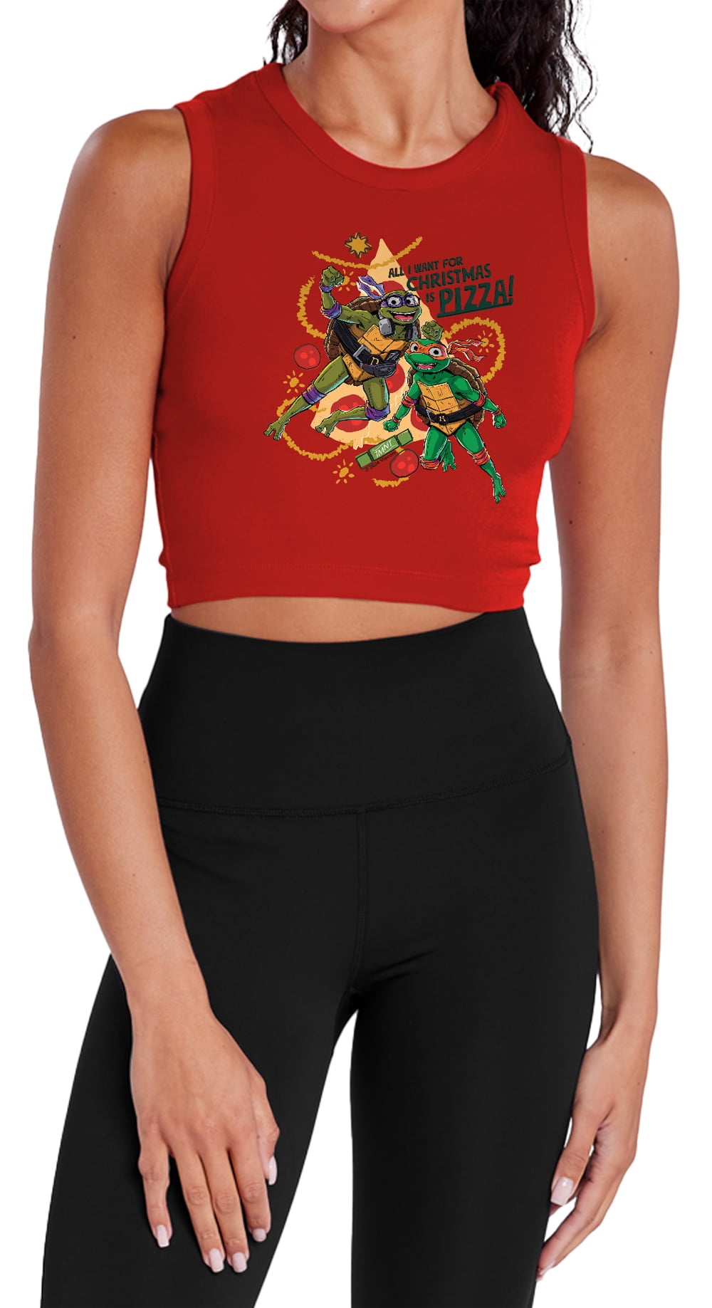 TMNT: Mutant Mayhem Christmas Pizza Michelangelo Donatello Women's ...