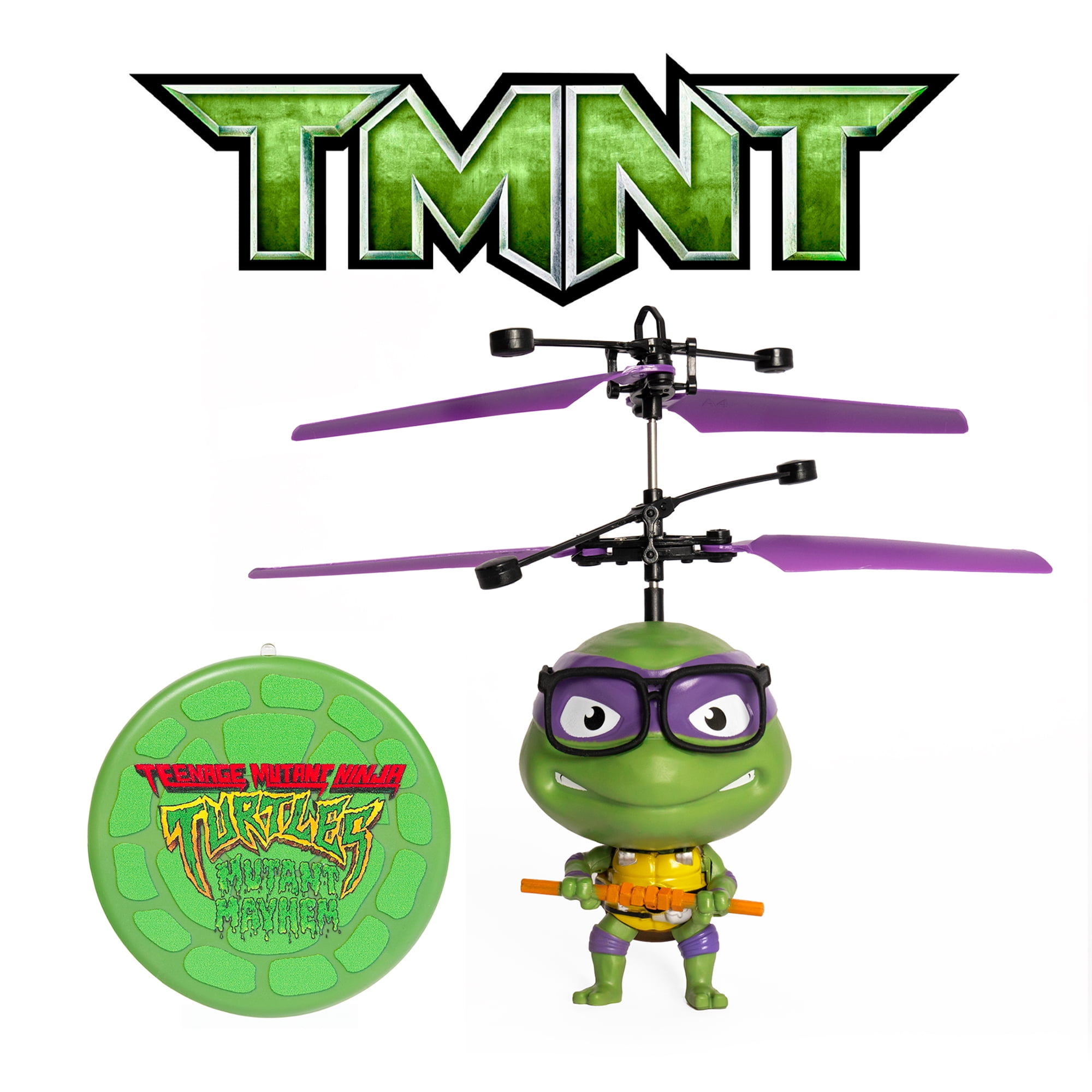 TMNT Mutant Mayhem Donatello Big Head Flying Figure UFO Helicopter ...