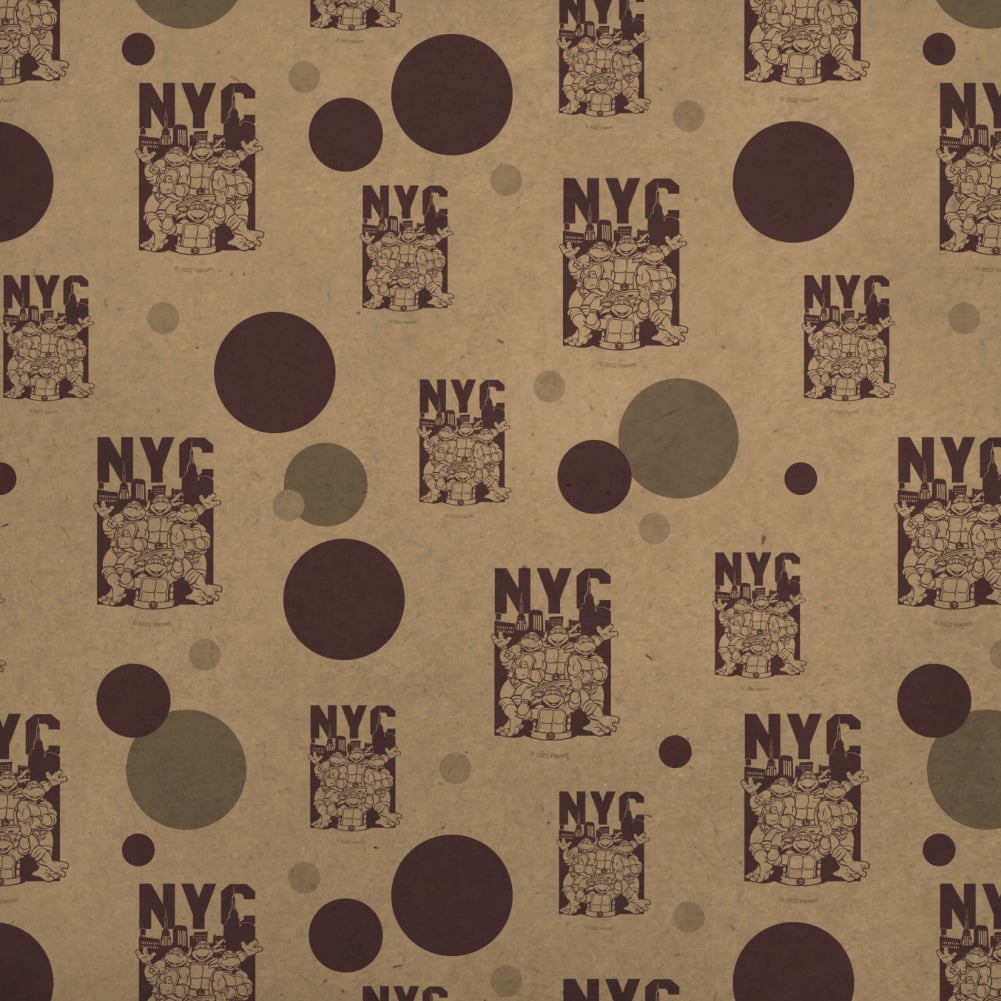 TMNT NYC Turtles Premium Kraft Gift Wrap Wrapping Paper Roll - Walmart.com