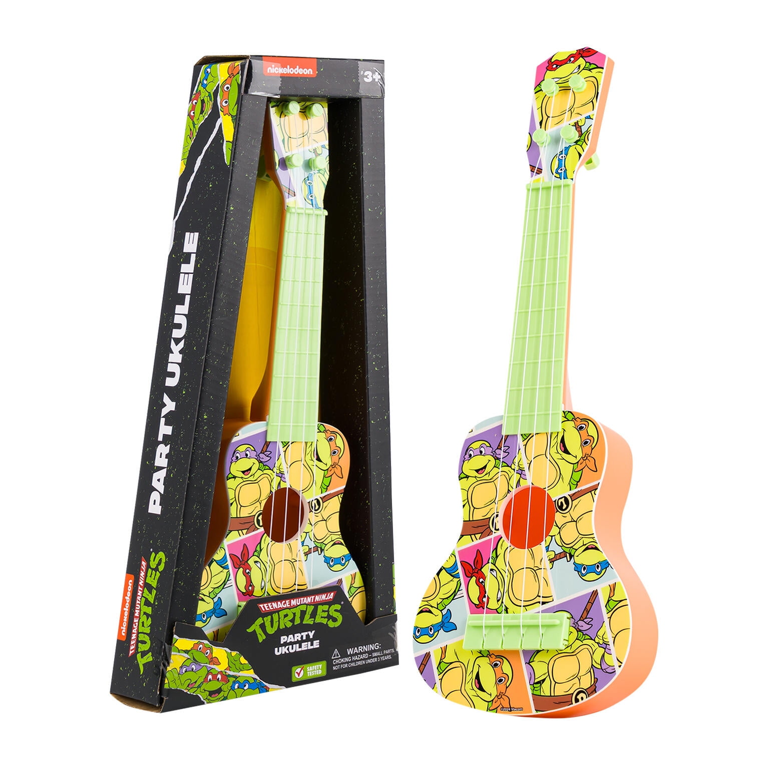 TMNT Ninja Turtles Ukulele Guitar Toy, 4 String Mini Guitar Musical ...