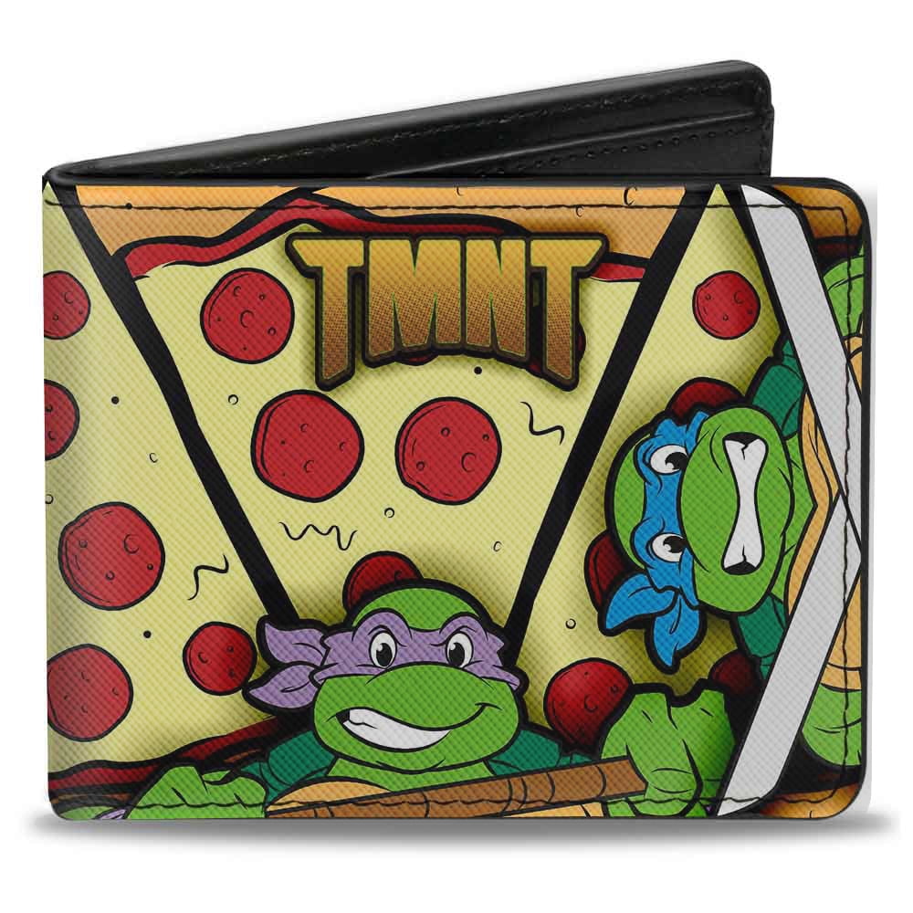Nickelodeon Wallet, Bifold, TMNT Turtle Battle Poses Pizza, Vegan ...