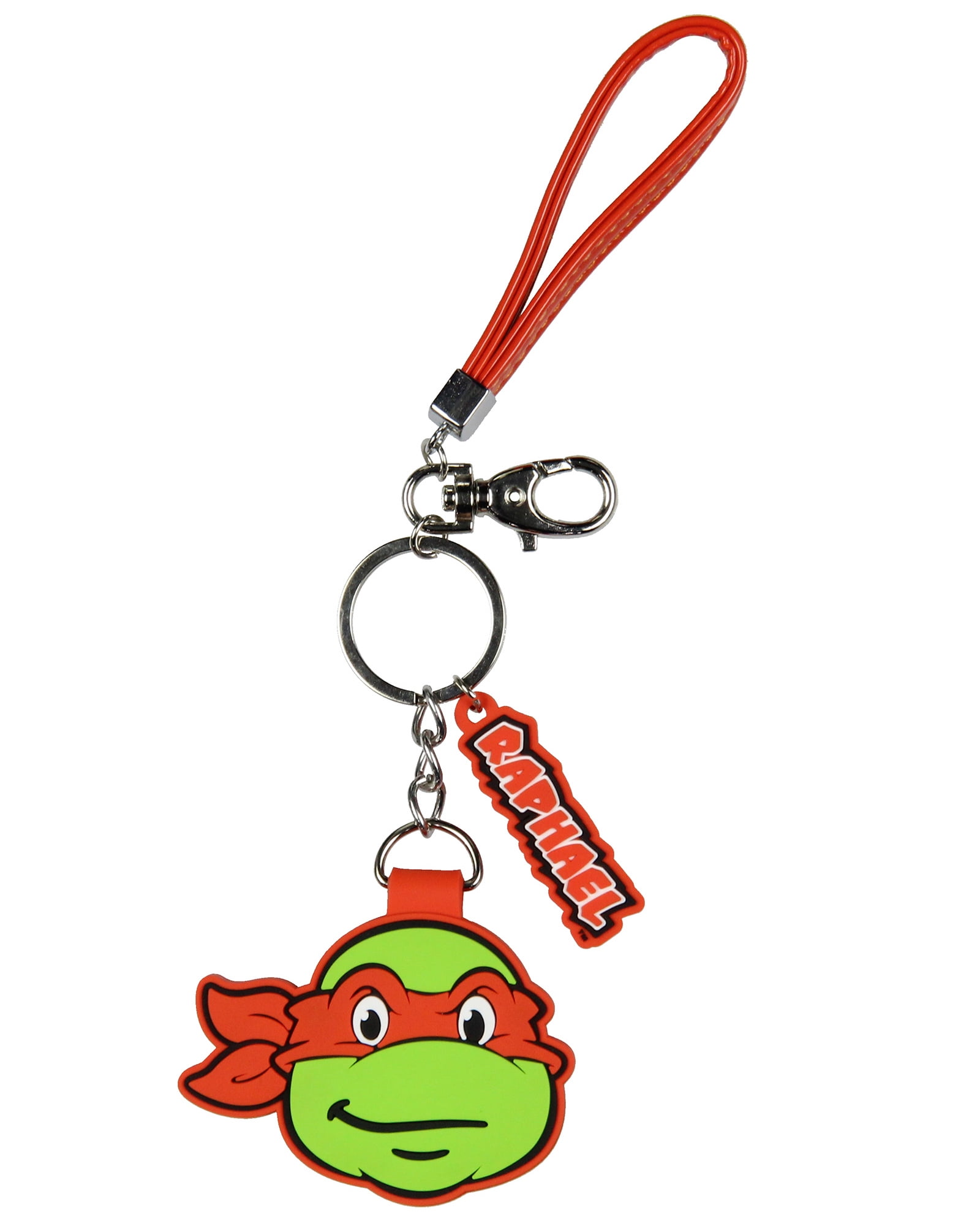TMNT Raphael Rubber Character Design Air Tag Holder Keychain Wristlet ...