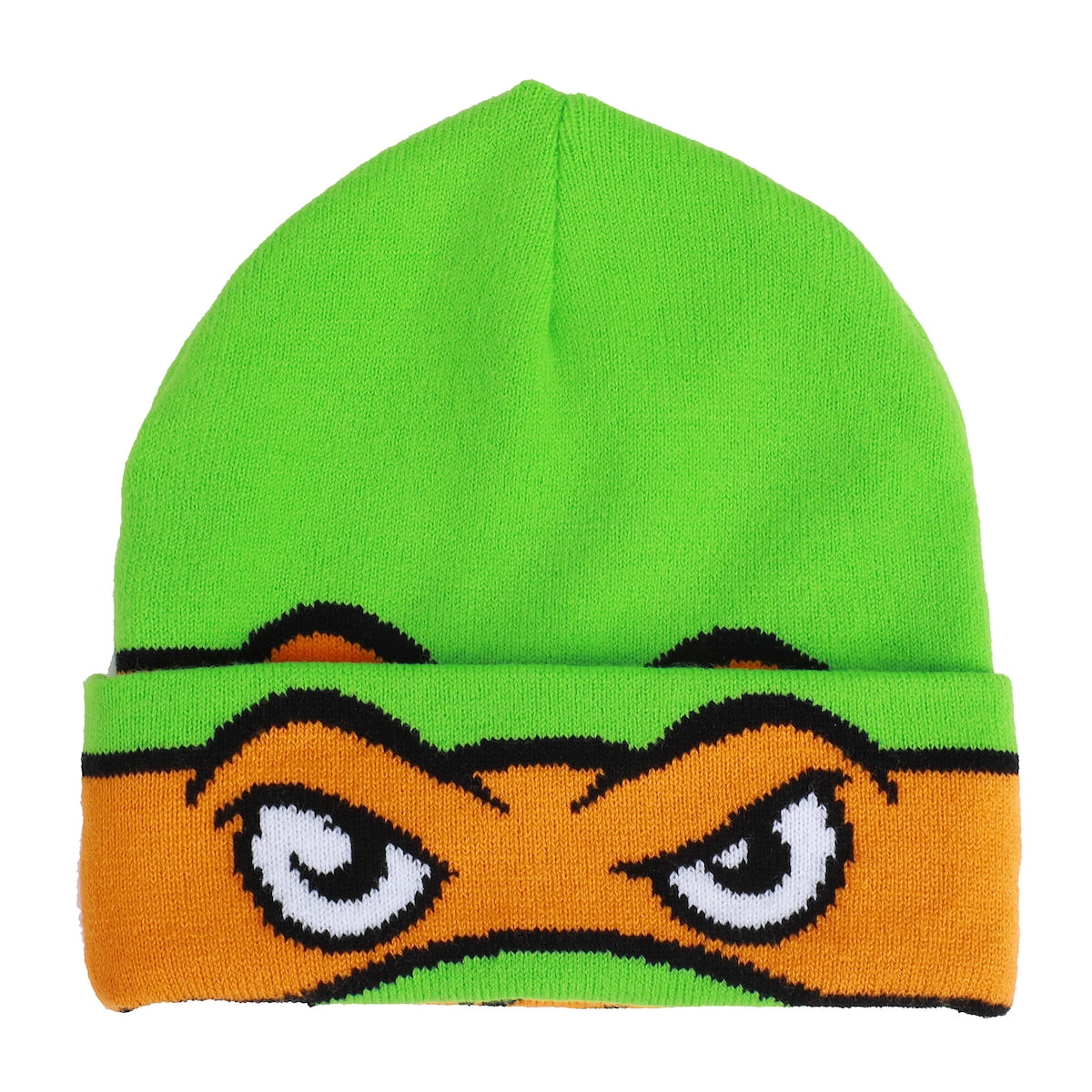 Bioworld TMNT Rolldown Mikey Beanie, Mesh Eye Green Winter Hat, Teenage ...
