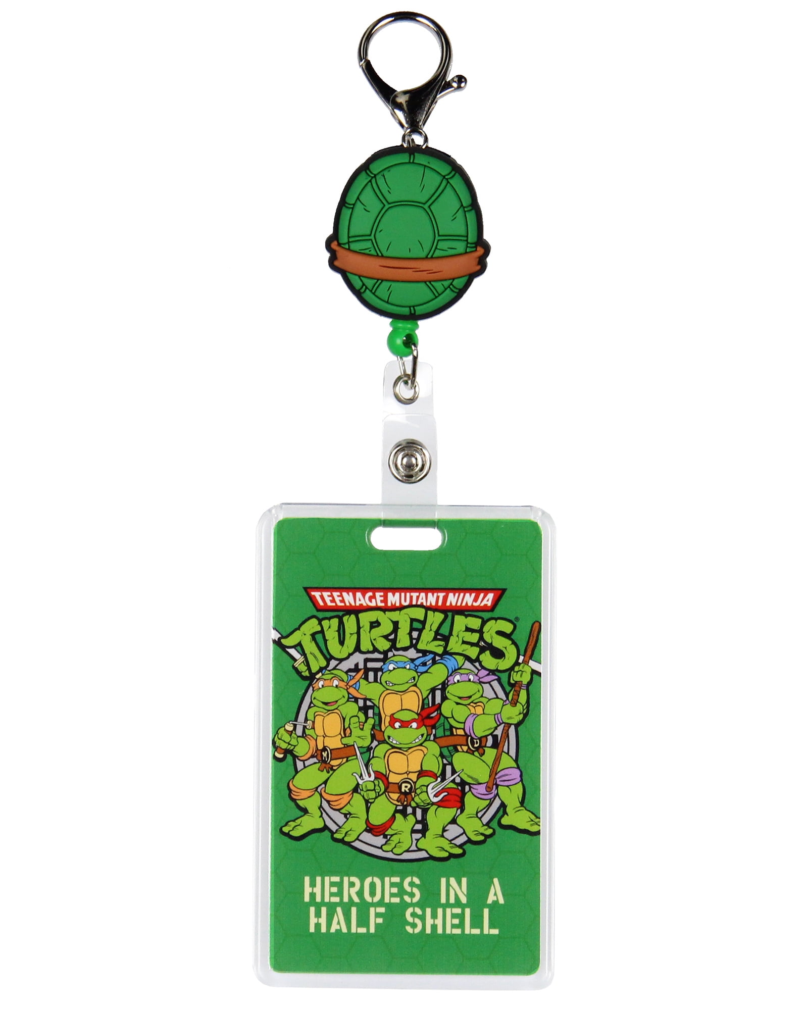 TMNT Rubber Shell Badge Reel Heroes In a Half Shell ID Badge Holder ...
