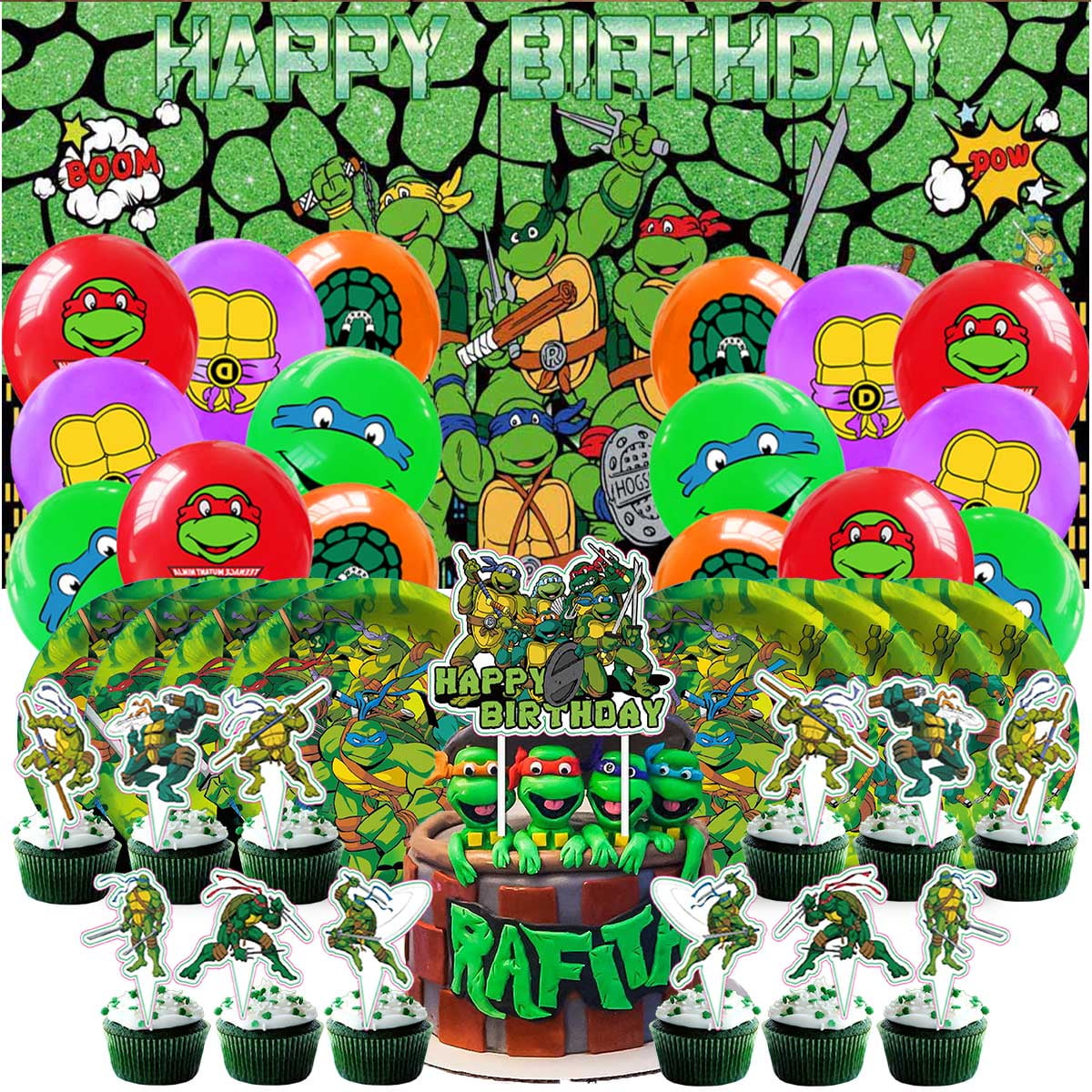 TMNT Teenage Mutant Ninja Turtles Birthday Party Supplies Balloons ...
