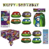 TMNT Birthday Party Pack - Banner, Table Cover, Masks & Dinosaur ...