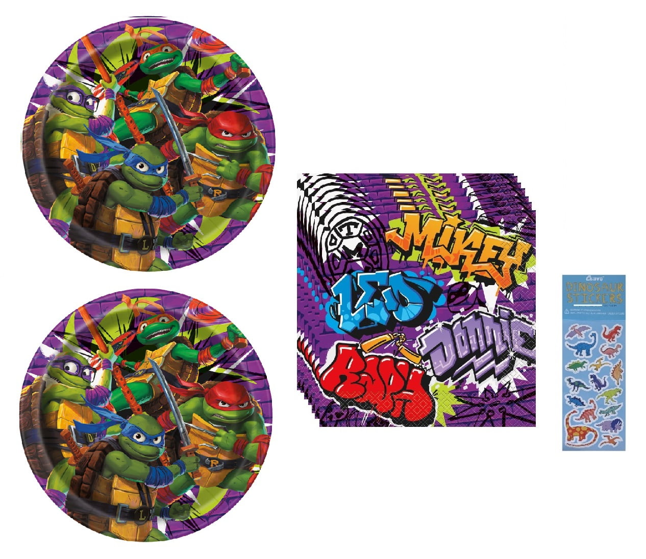 TMNT Teenage Mutant Ninja Turtles Birthday Party Theme Kit: 16 Paper ...