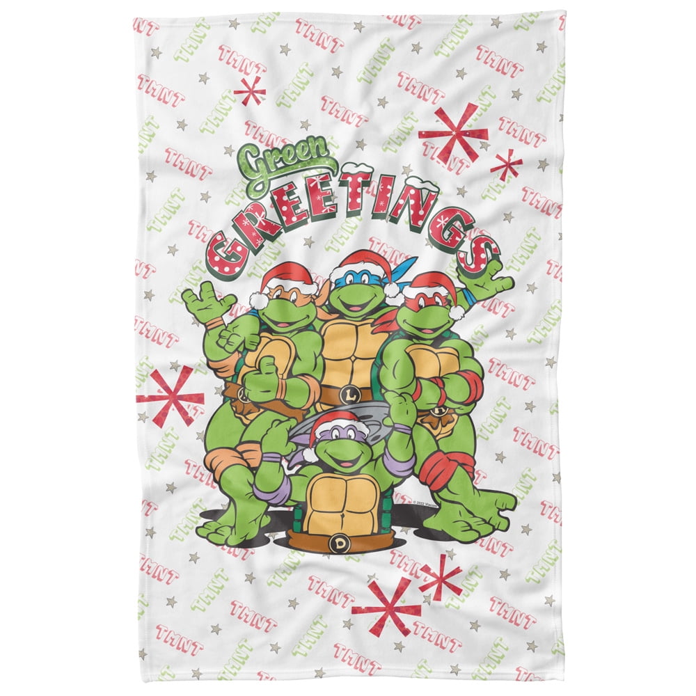 TMNT Teenage Mutant Ninja Turtles Blanket, 36'x58' Green Greetings ...