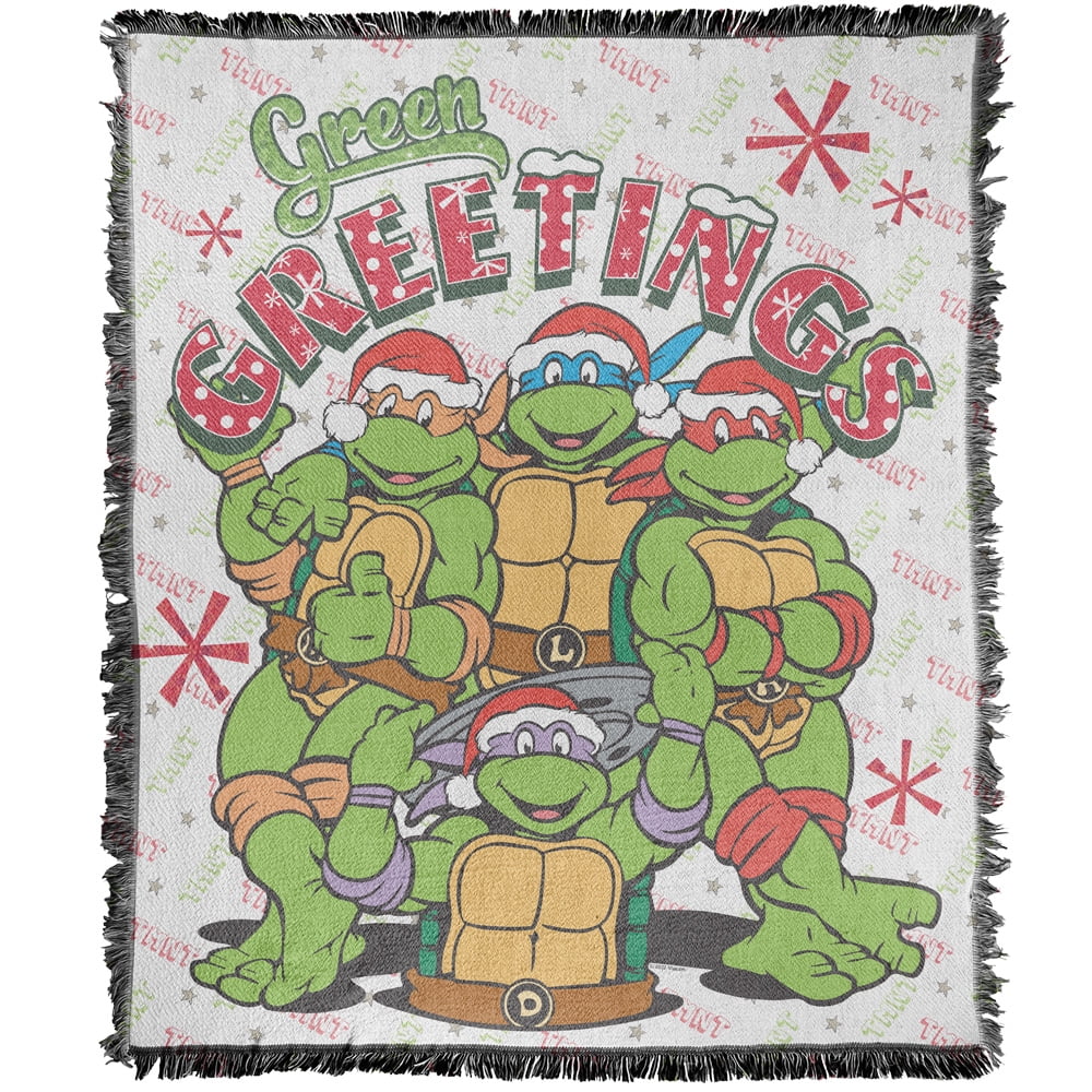 TMNT Teenage Mutant Ninja Turtles Blanket, 50'x60' Green Greetings ...