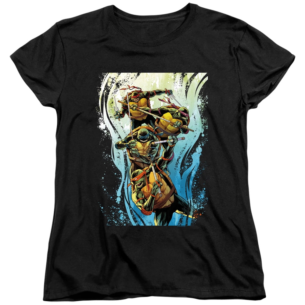 TMNT Teenage Mutant Ninja Turtles Cool Rainbow Warriors Women's T Shirt ...