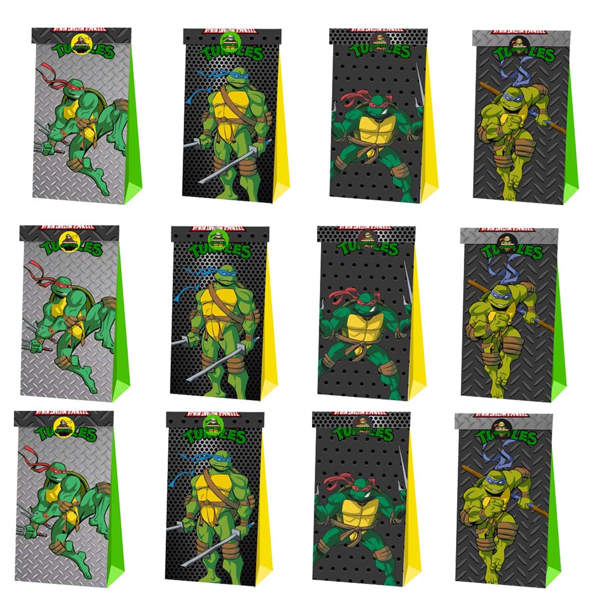 TMNT Teenage Mutant Ninja Turtles Goodie Party Favor Candy Bags ...