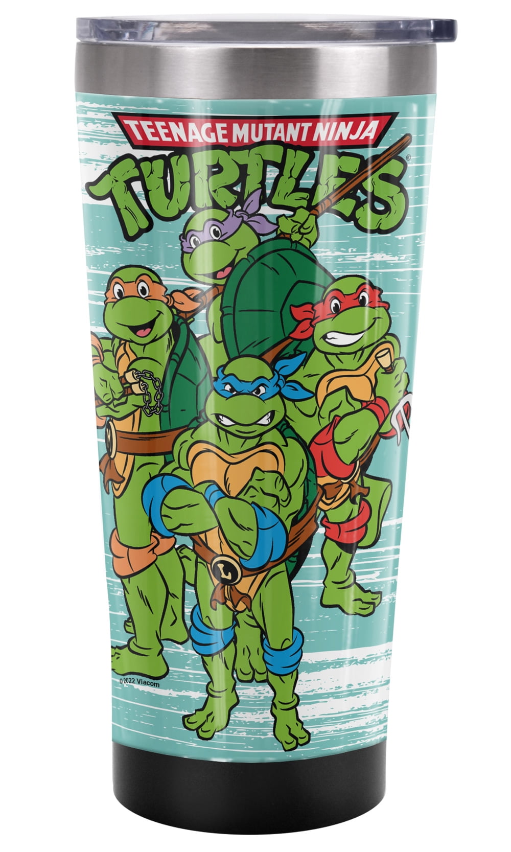 TMNT Teenage Mutant Ninja Turtles Official Turtle Group 20 oz Travel ...