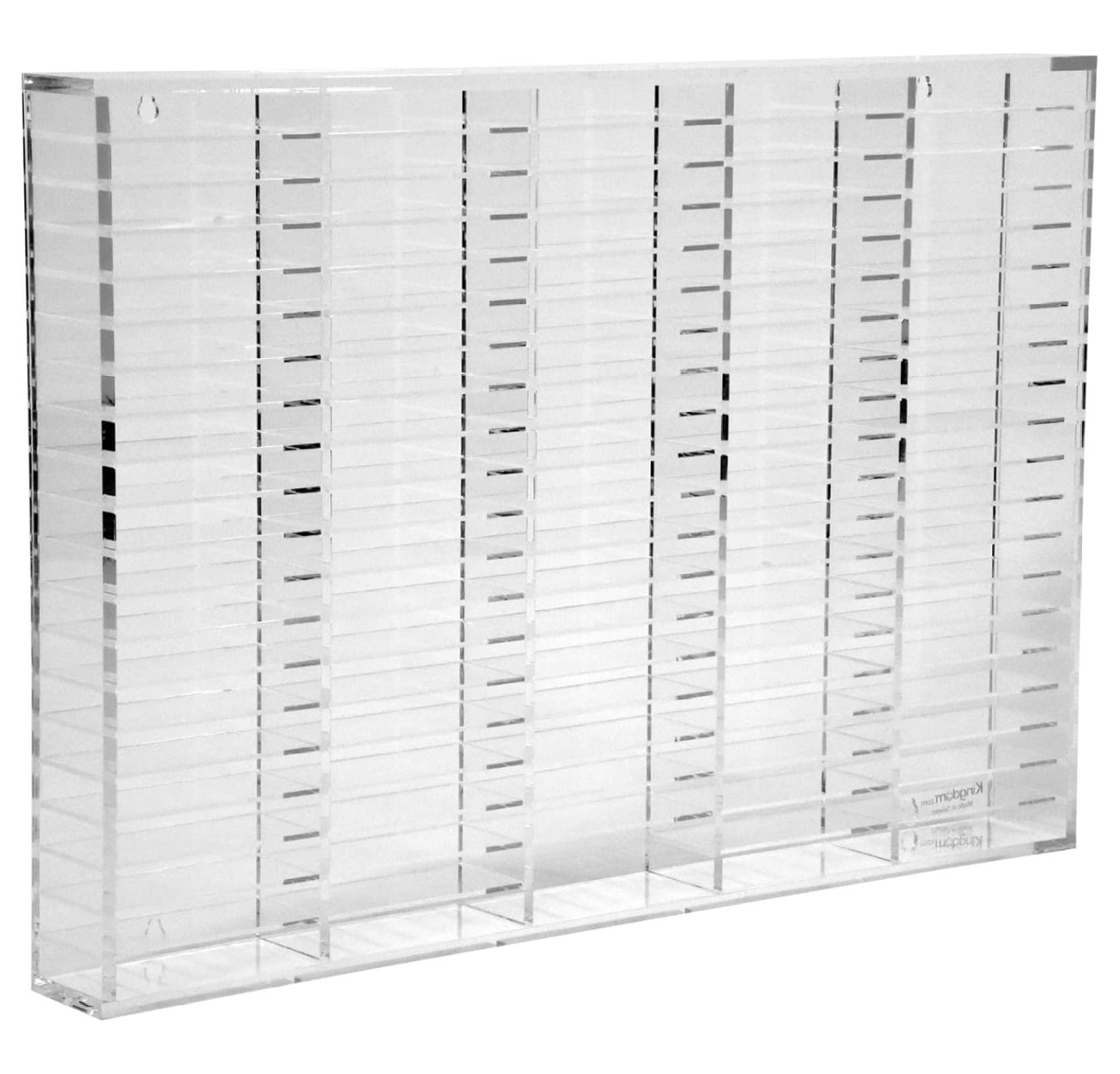 TMOV100 Acrylic Wall Mount 100 Movable Divider Cassette Tape Rack/Stamp ...