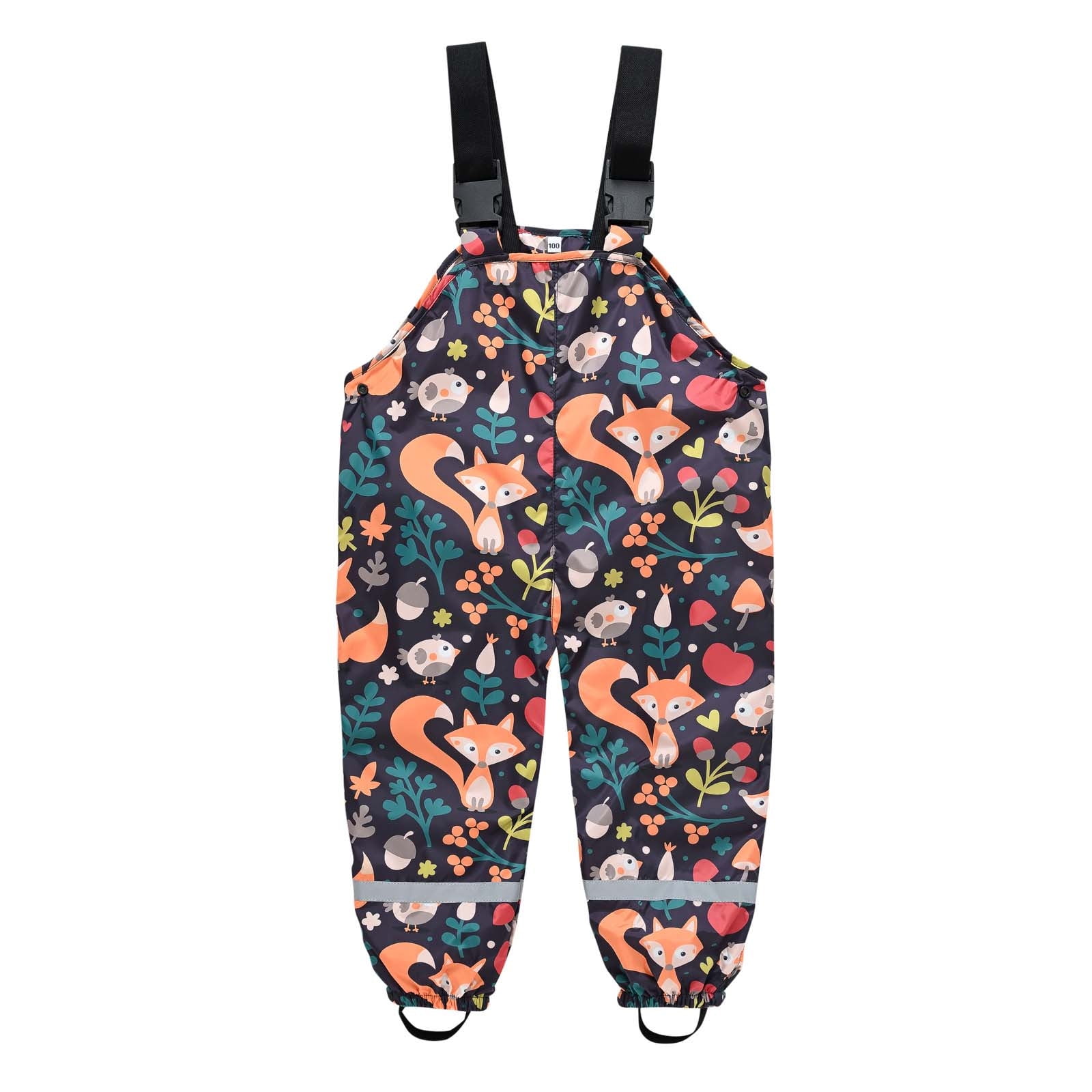 TMOYZQ Baby Boys Girls Rain Suit Waterproof Suspender Rain Pants Bib ...