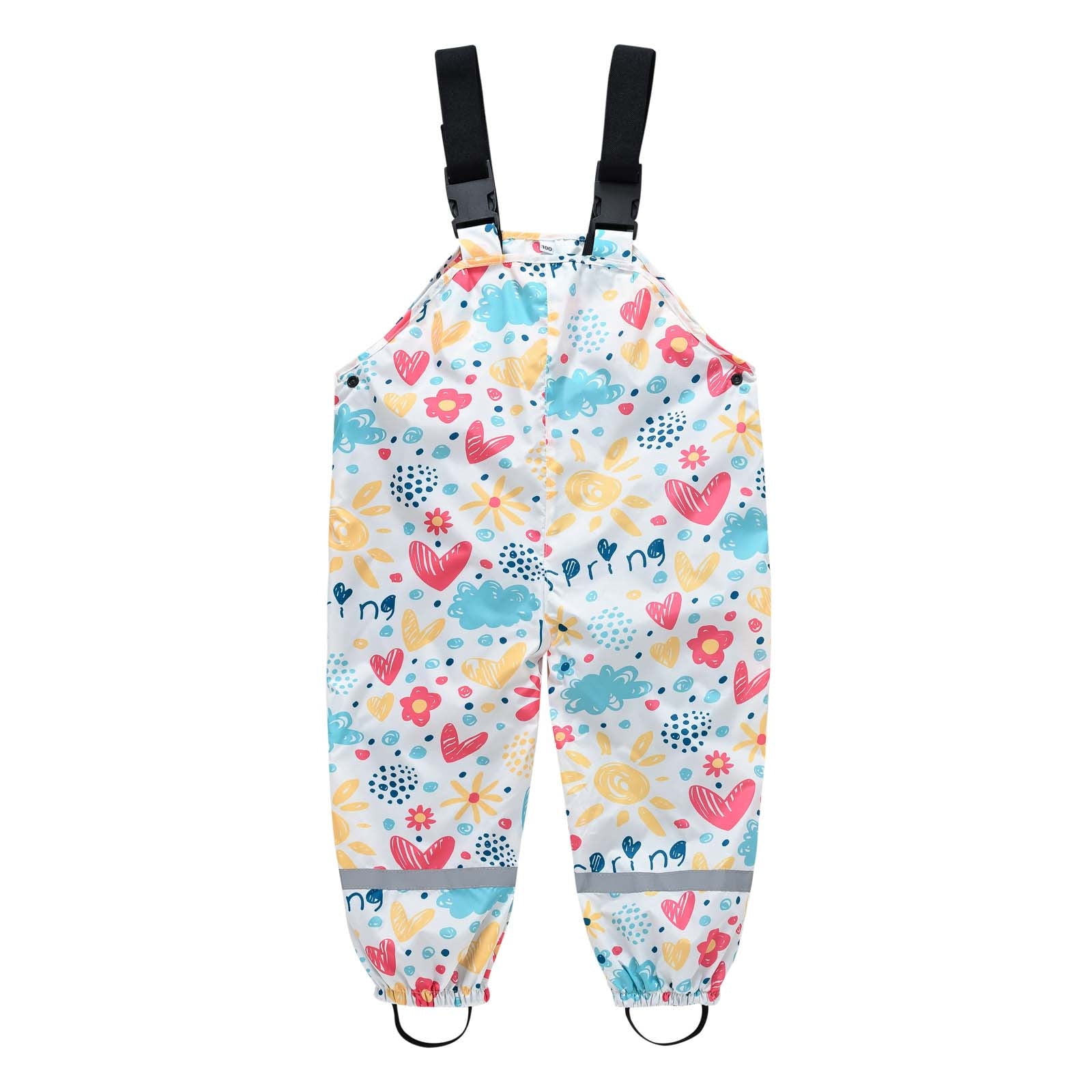 TMOYZQ Baby Boys Girls Rain Suit Waterproof Suspender Rain Pants Bib Overalls Infant Toddler ...