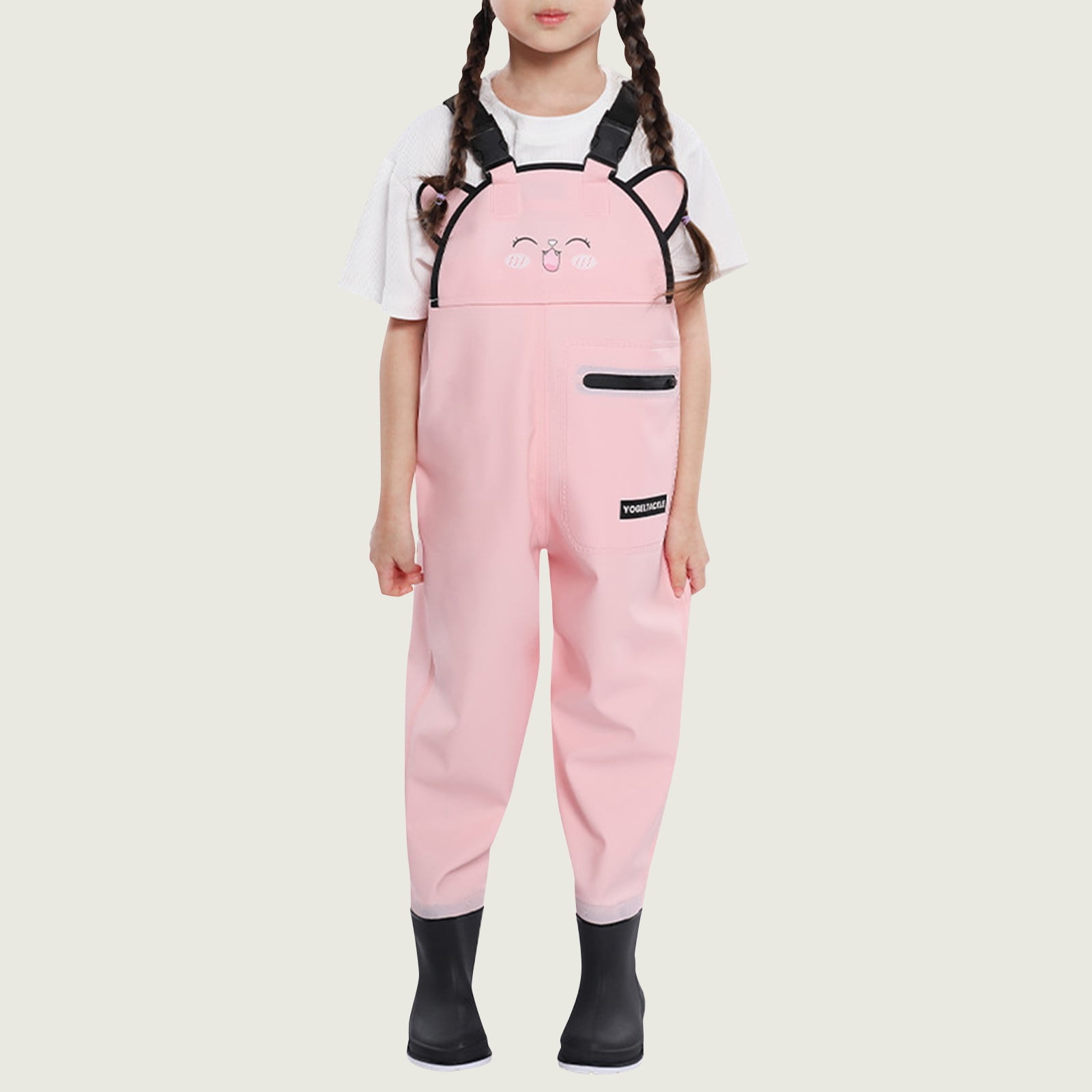 TMOYZQ Kids Waterproof Rain Pants Cute Lightweight Waders Outdoor Rain ...