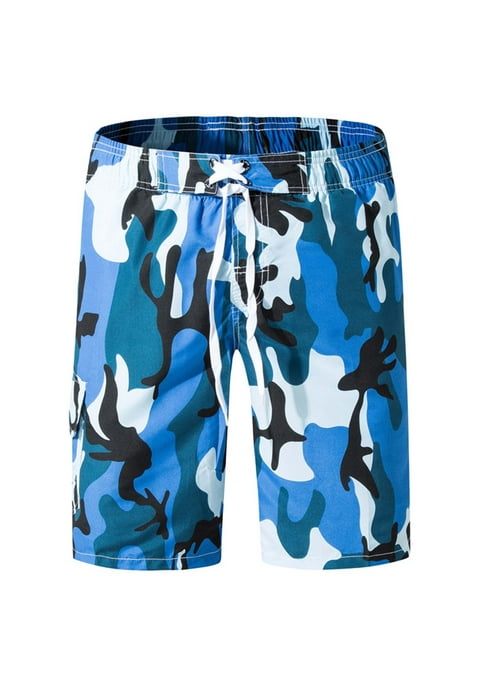 cllios Mens Swimming Shorts 5 Inch,Tropical Hawaiian Shorts with ...