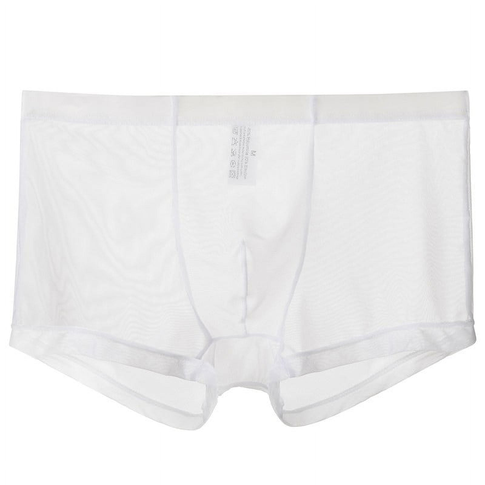 Tmoyzq Mens Mesh Bulge Pouch Boxer Briefs See Through Seamless Thin