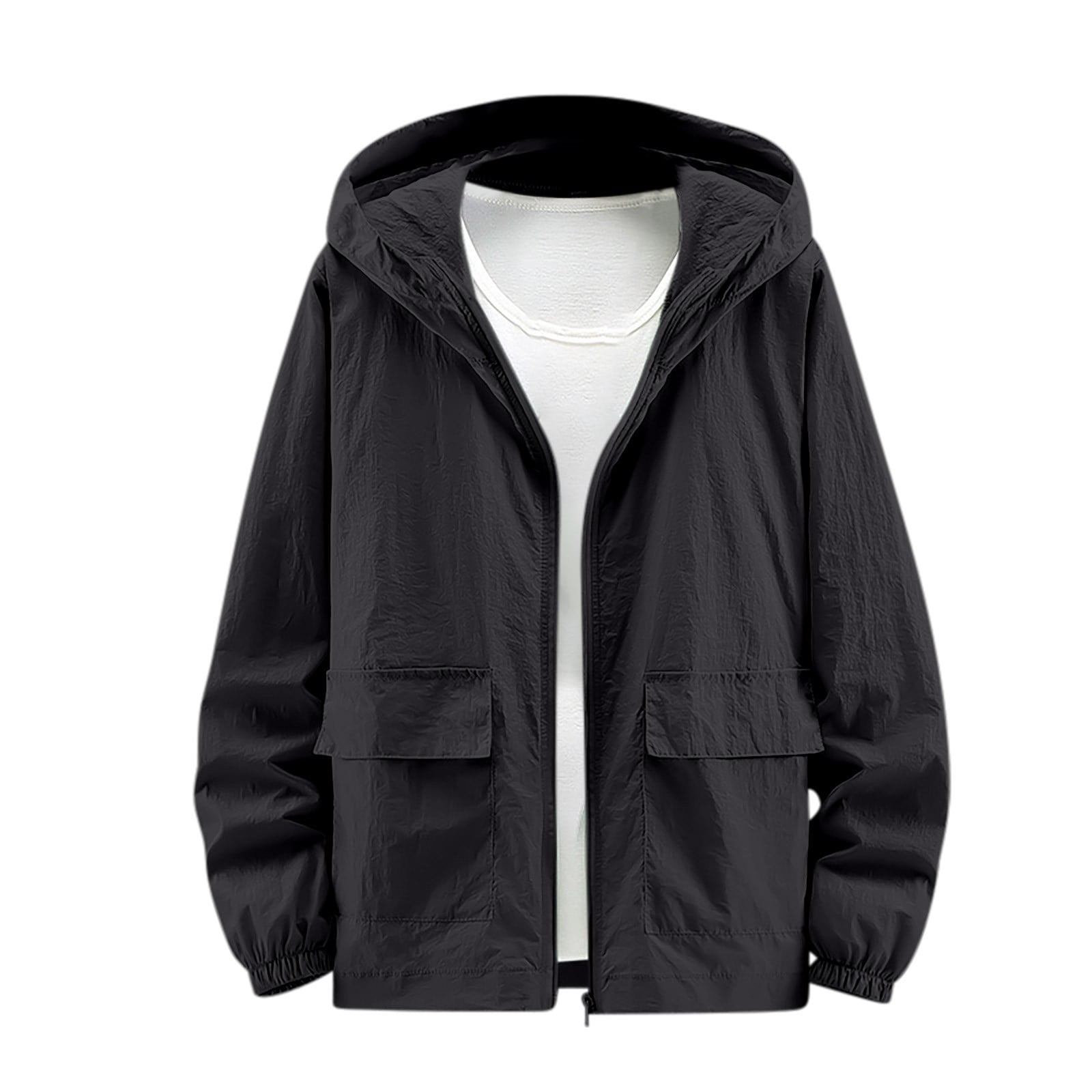 Cxenplz Mens Windbreaker Jackets Quick Dry Lightweight Hooded Water ...