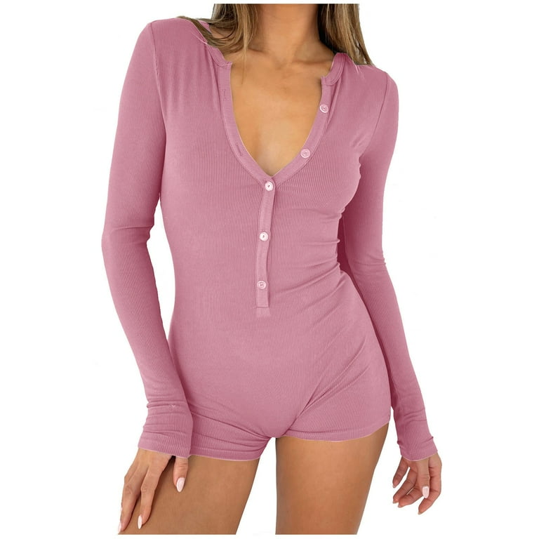 Pink short onesie womens store
