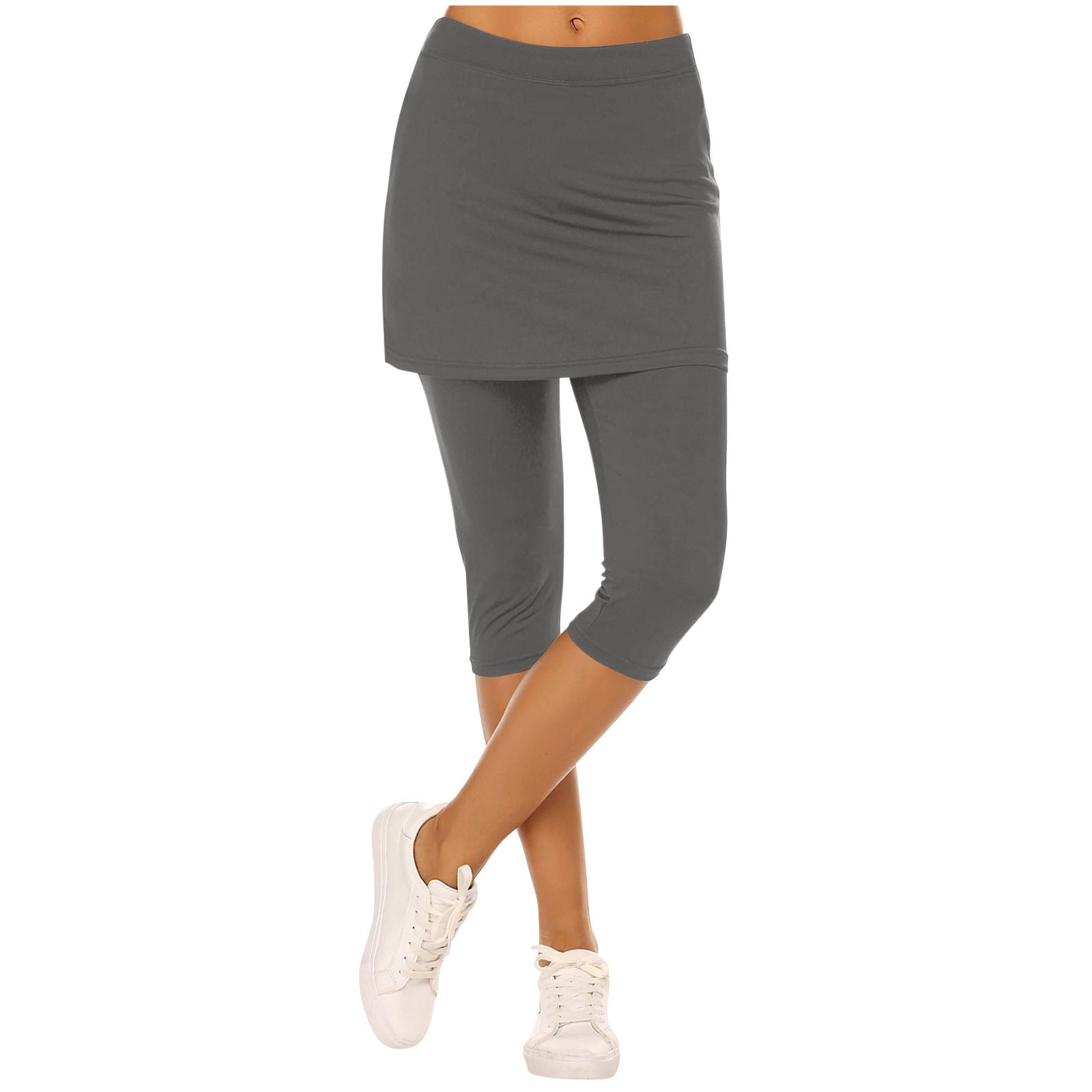 TMOYZQ Skirted Leggings for Women High Waist Comfy Stretch Tennis Golf ...