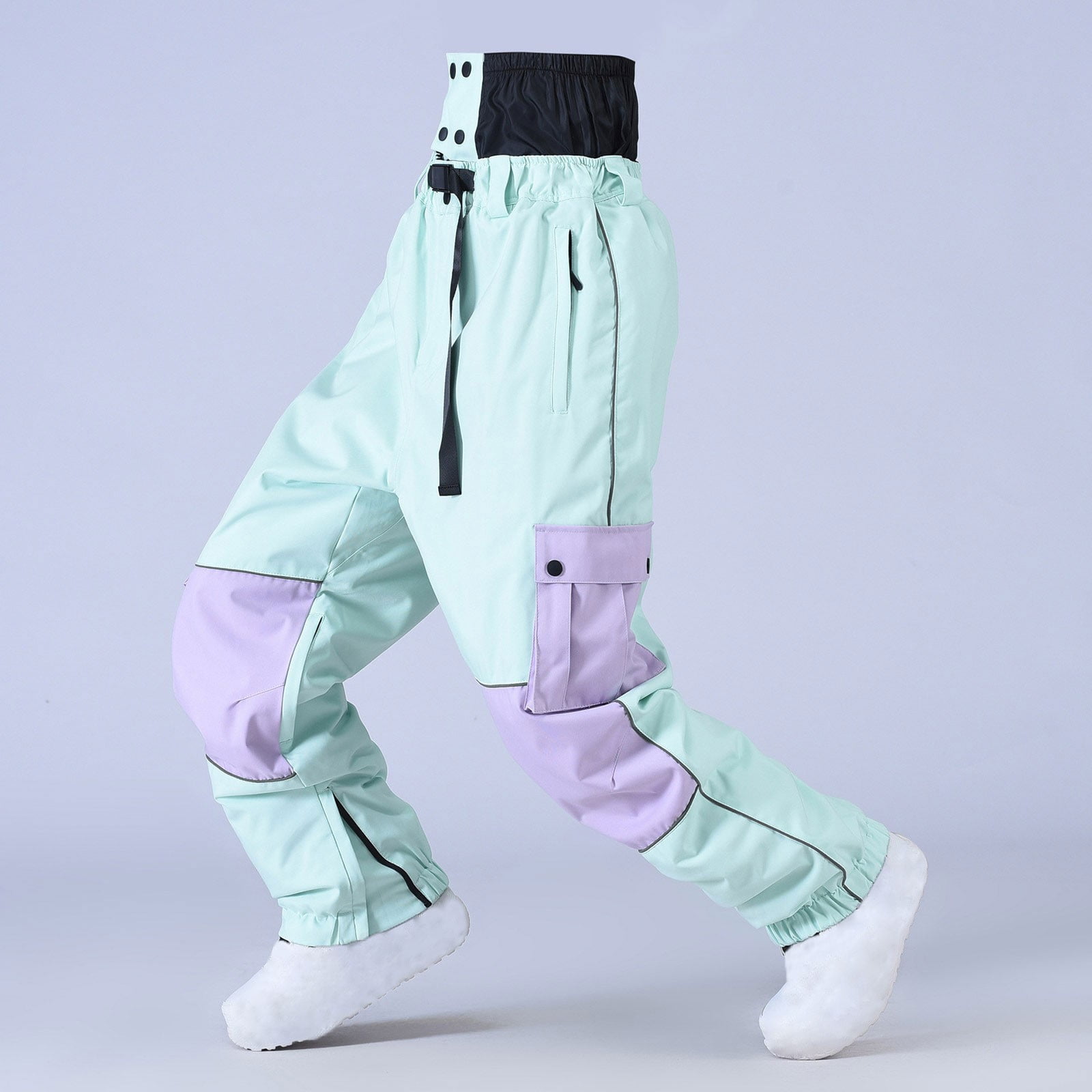 TMOYZQ Snow Pants Womens Men Ski Pants Snowboard Pants Super Baggy ...