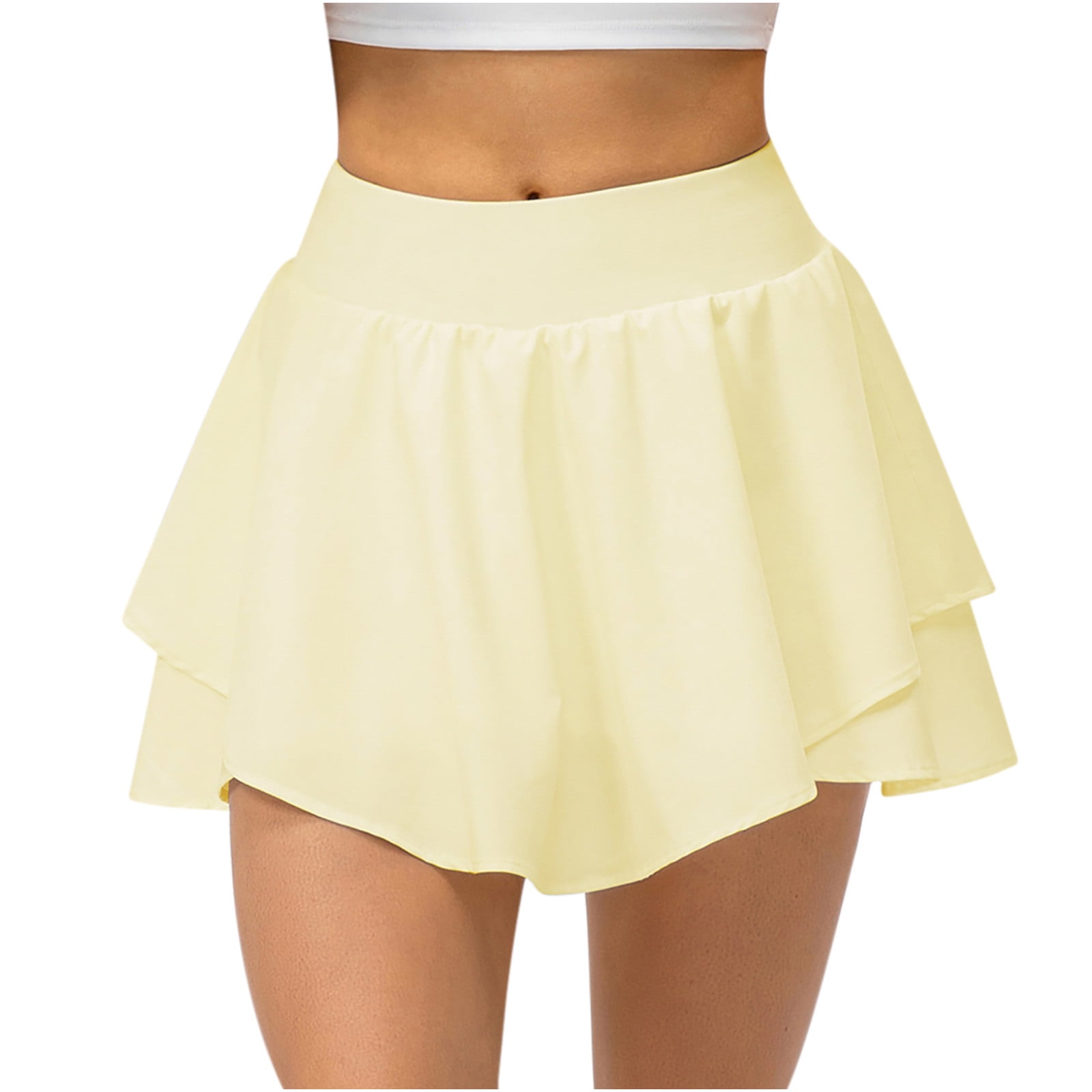 TMOYZQ Tennis Skirts for Women with Pockets Built-in-Shorts Lightweight ...