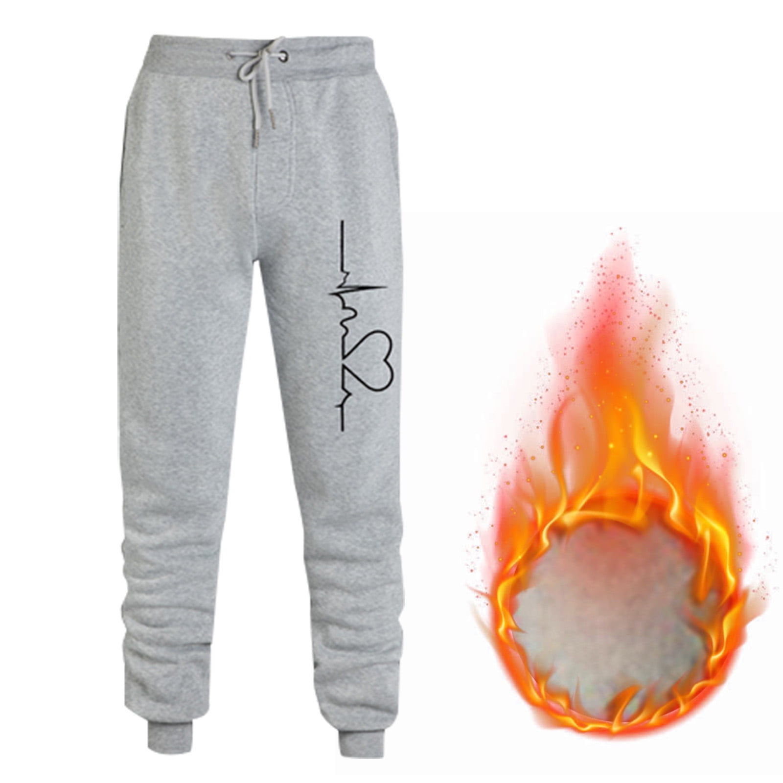 TMOYZQ Women's Fleece Sweatpants, High Waisted Fleece Lined Winter Warm ...