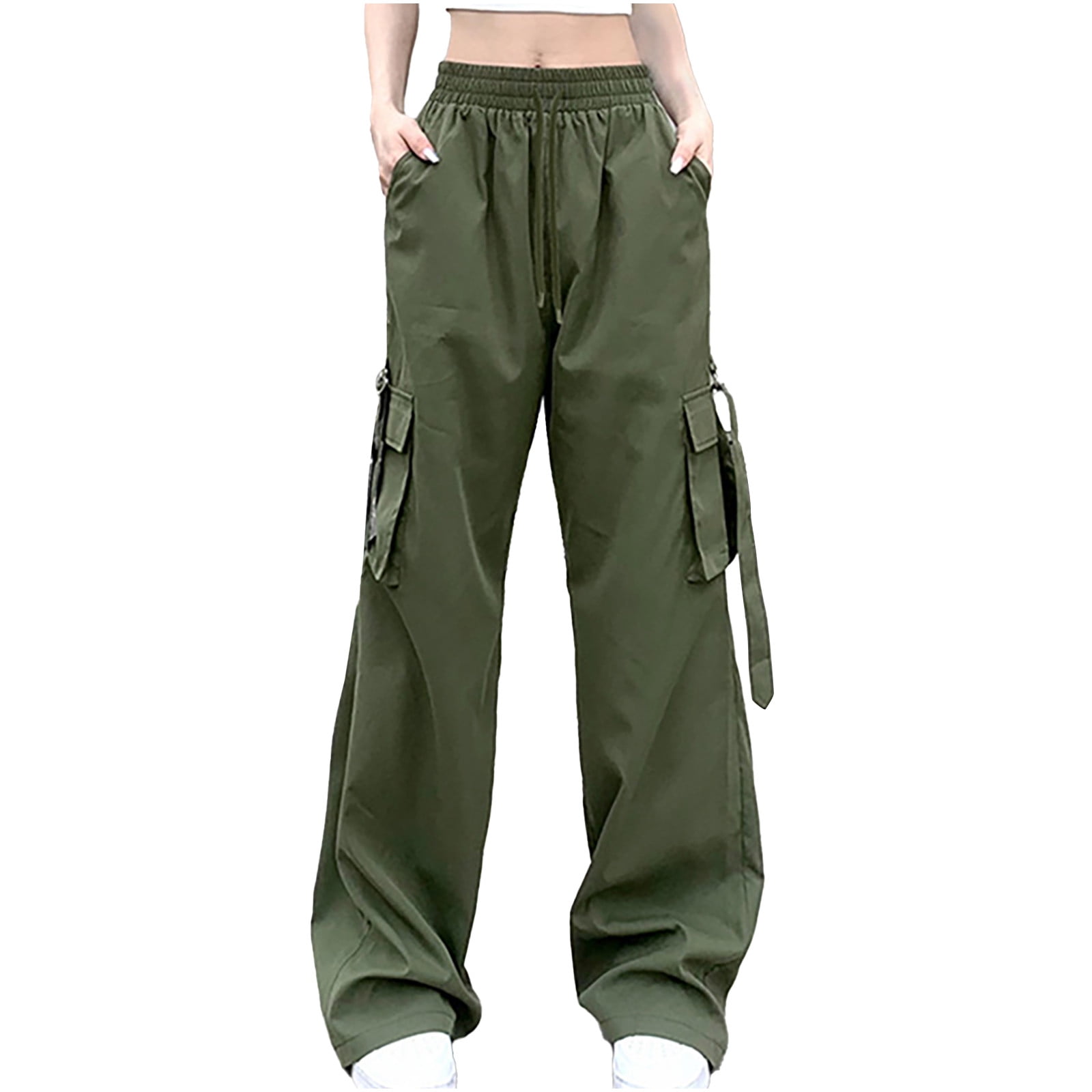 TMOYZQ Womens Lightweight Quick Dry Cargo Pants Casual Elastic Waist ...