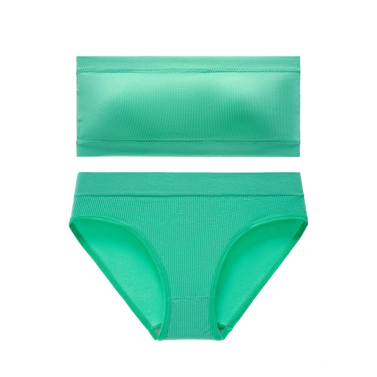 TMOYZQ Womens Underwear Sets Lightweight Wireless Strapless Tube Top ...