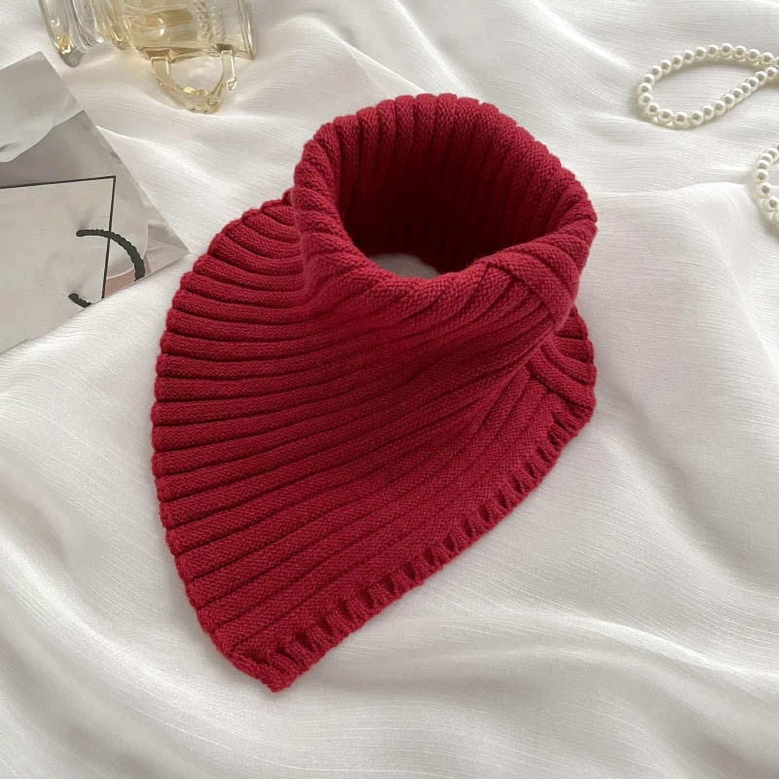 TMOYZQ Womens Winter Fake Collar Ribbed Knit Turtleneck Windproof Warm ...