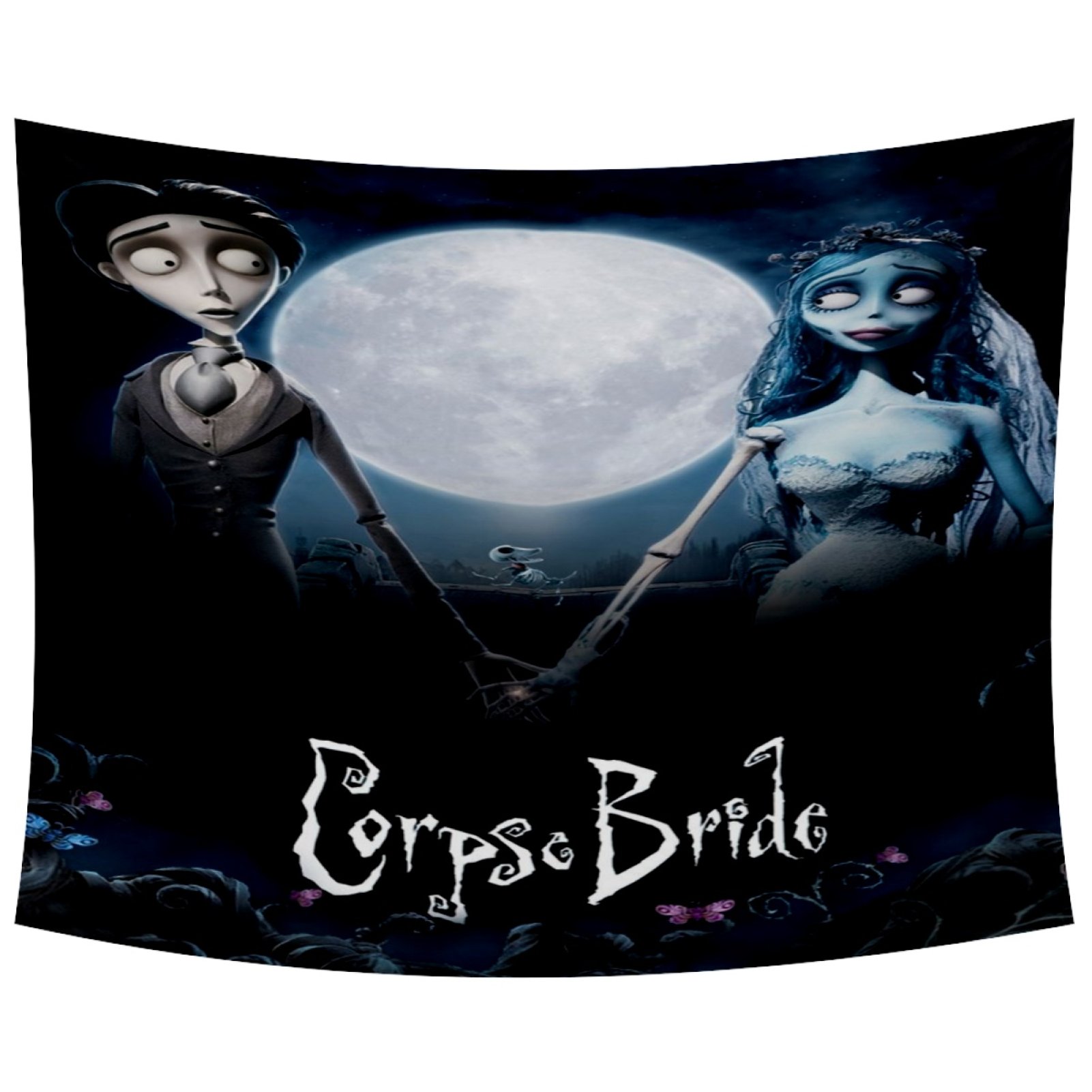 TMOaCK Corpse Bride Tapestry 90"x56" Halloween Decorative Banner ...