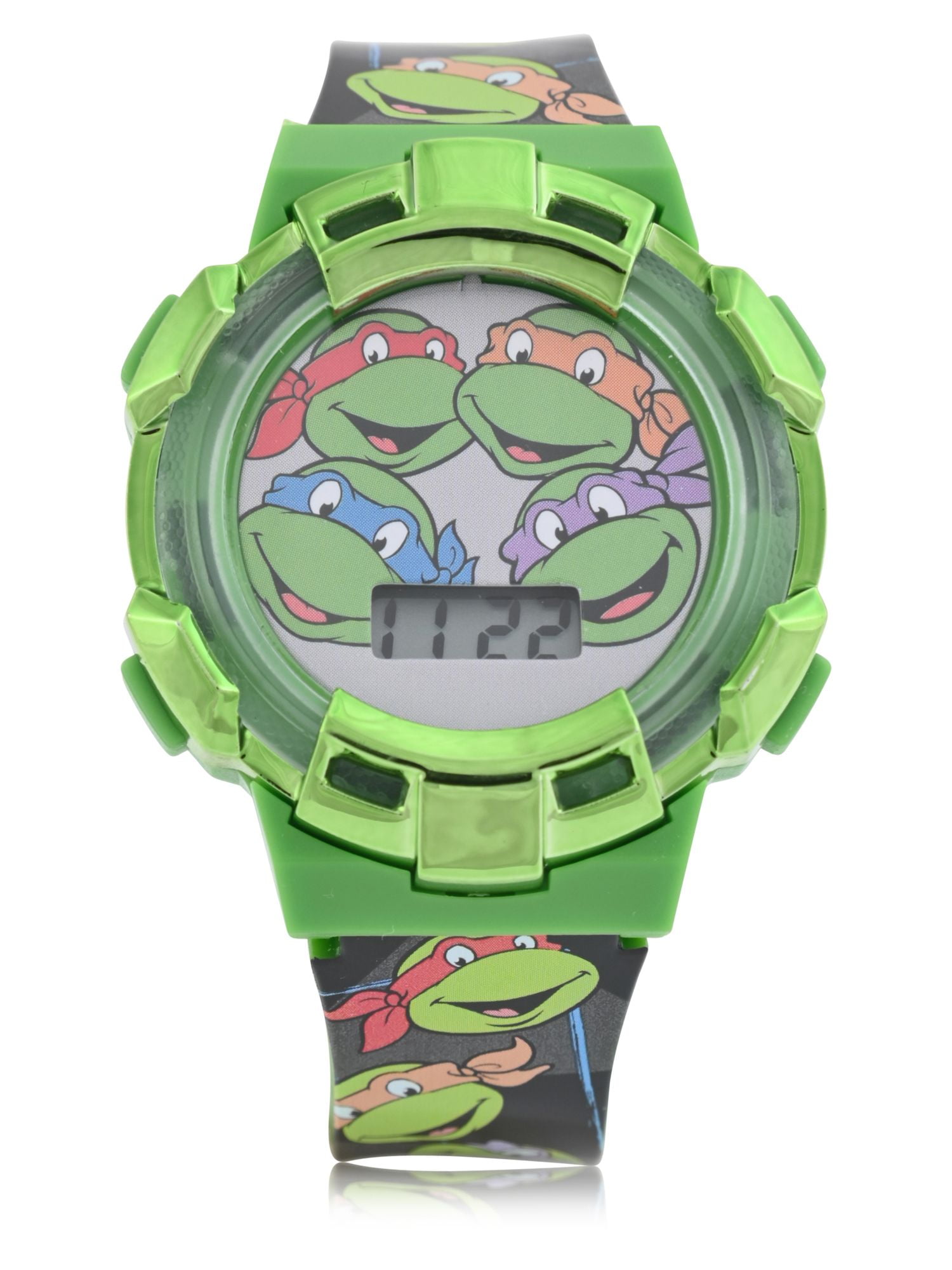 TMR4114WM Turtles Kids Flashing Lights LCD Watch with Printed Strap ...