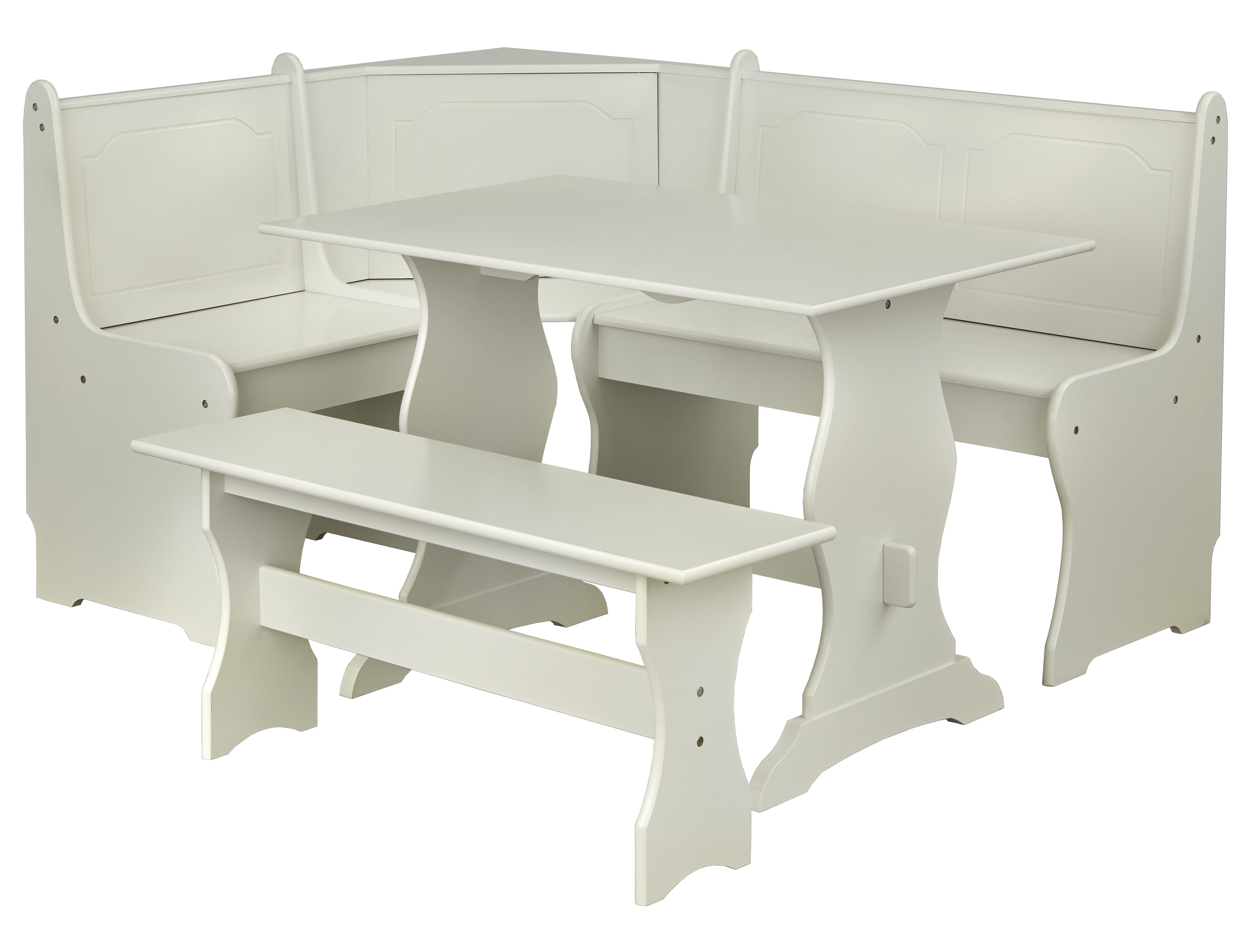 TMS 3-Piece Corner Reversible Indoor Dining Breakfast Nook with Storage ...